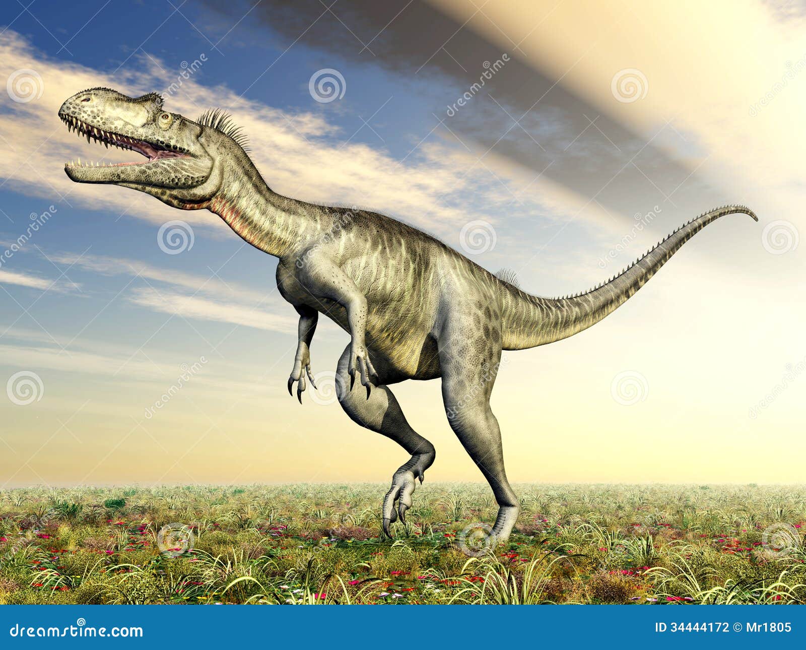 Dinosaur Megalosaurus stock illustration. Illustration of reptile ...