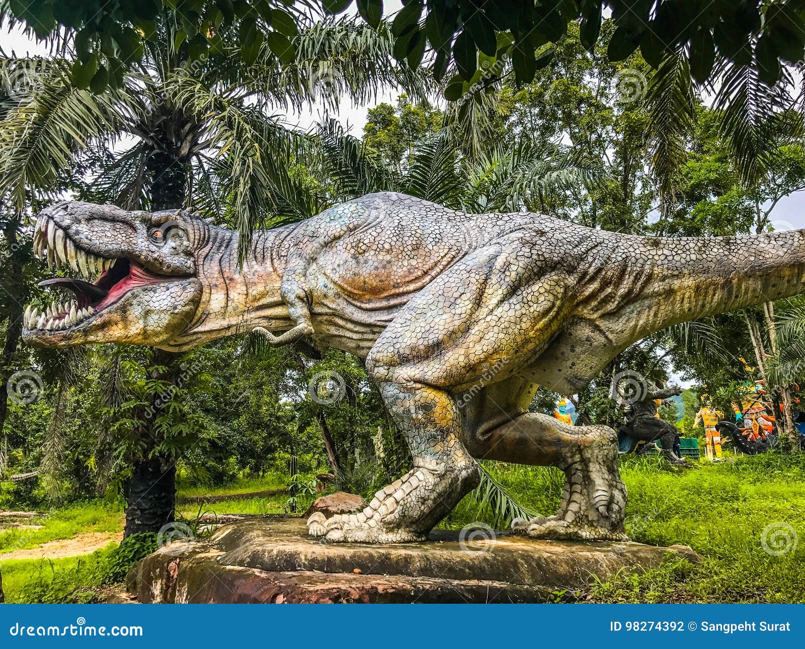 Dinosaur model stock photo. Image of fear, bratislava - 98274392