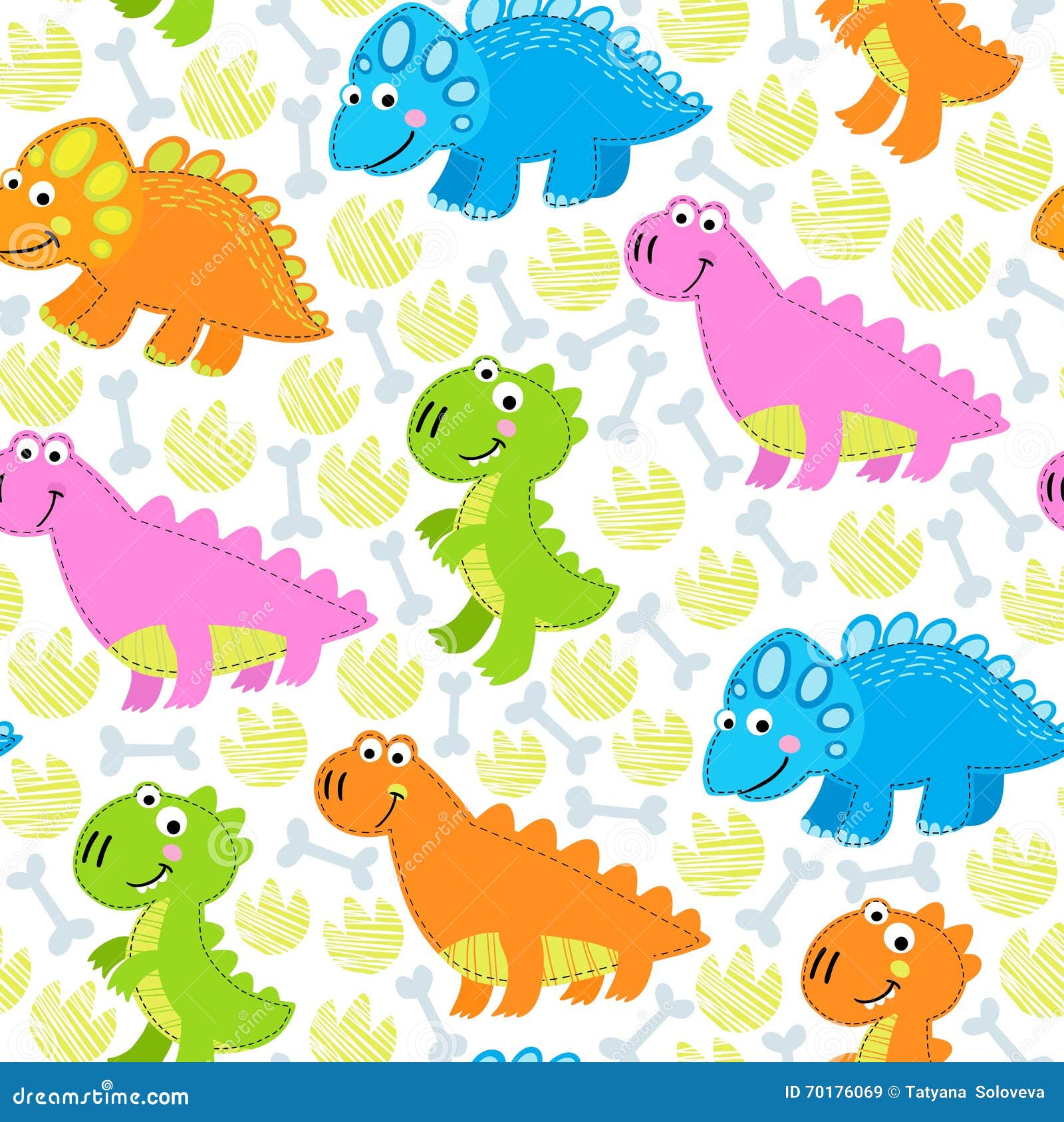 Multicolored Dinosaur Stock Illustrations – 202 Multicolored Dinosaur ...
