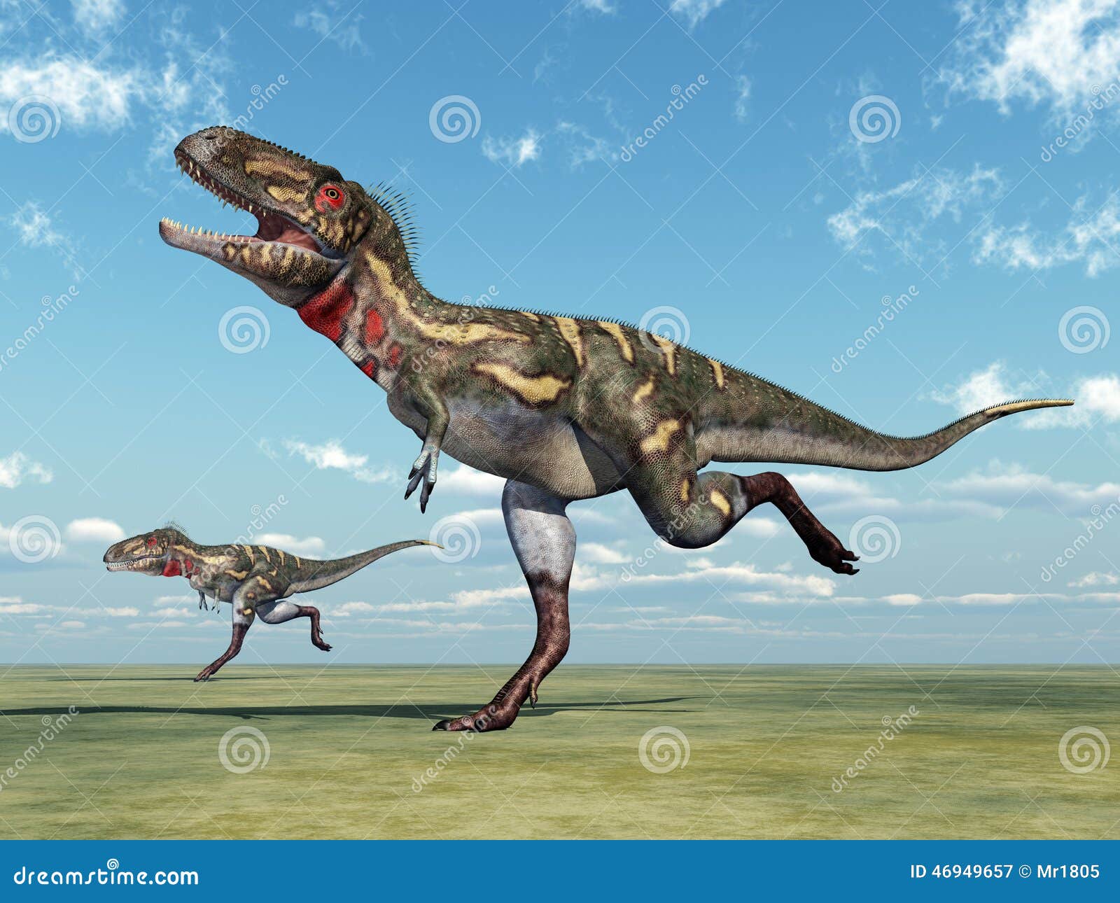 Dinosaur Nanotyrannus stock illustration. Illustration of gigantic ...