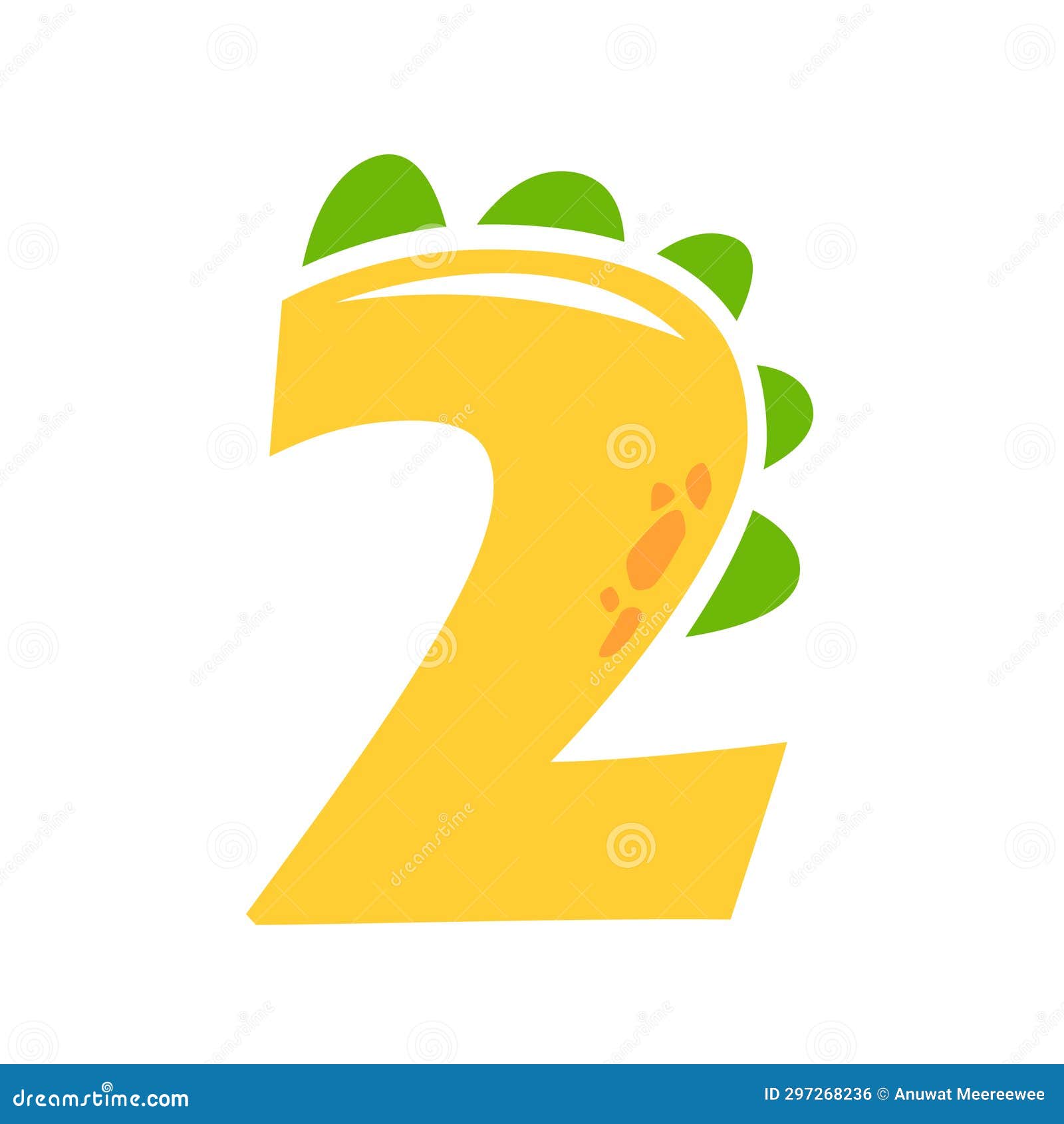 Dinosaur Number Design Birthday Party for Kids Stock Illustration ...