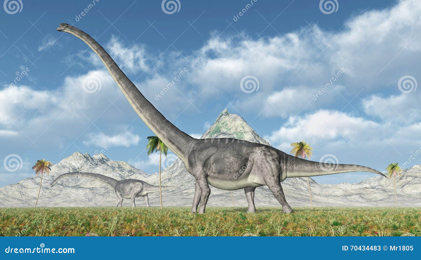 Omeisaurus Dinosaur Swamp Stock Photography | CartoonDealer.com #208766462