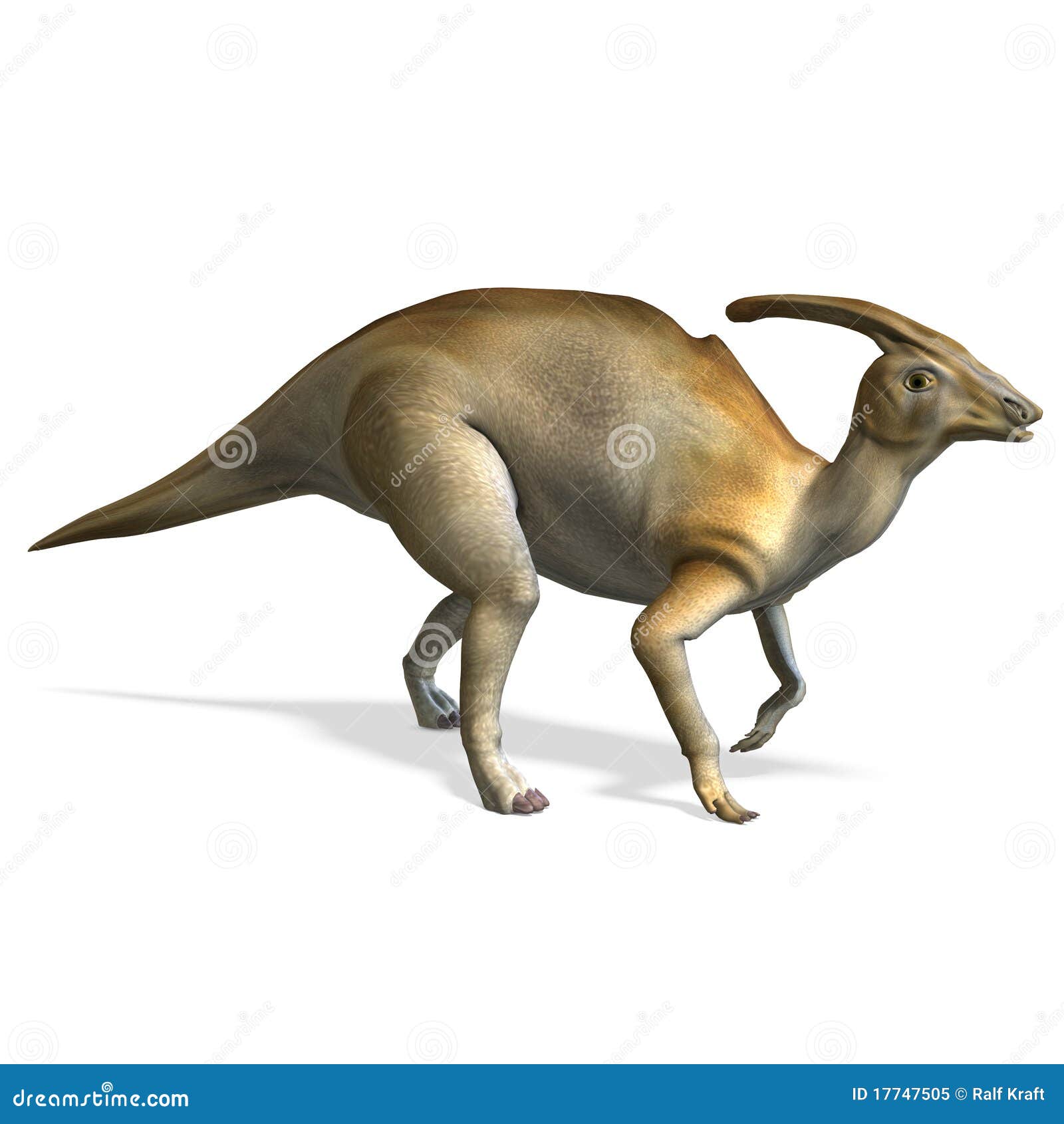 Dinosaur Parasaurolophus stock illustration. Illustration of computer ...
