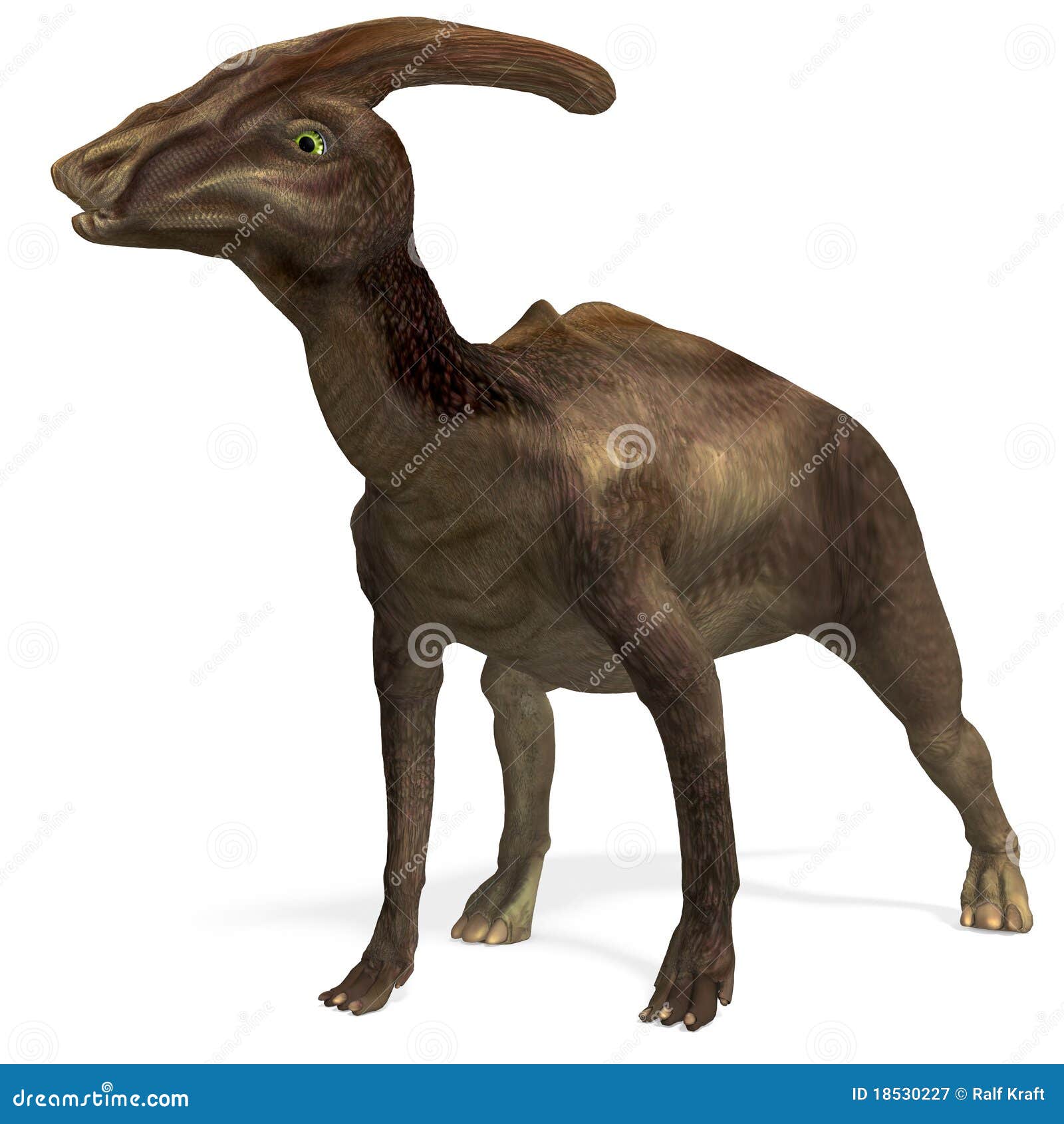 Dinosaur Parasaurolophus stock illustration. Illustration of beast ...
