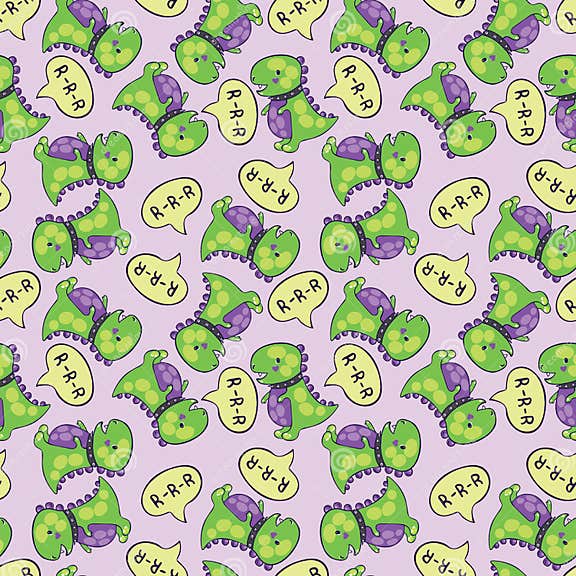 Dinosaur pattern green stock illustration. Illustration of carnivore ...