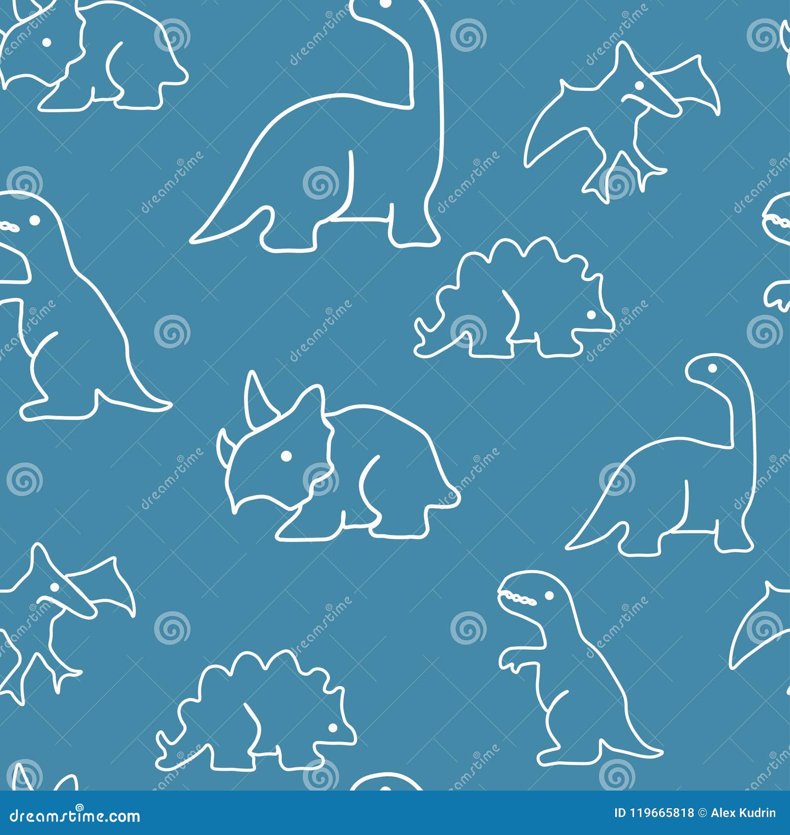 Dinosaur Pattern Vector Illustration | CartoonDealer.com #34788658