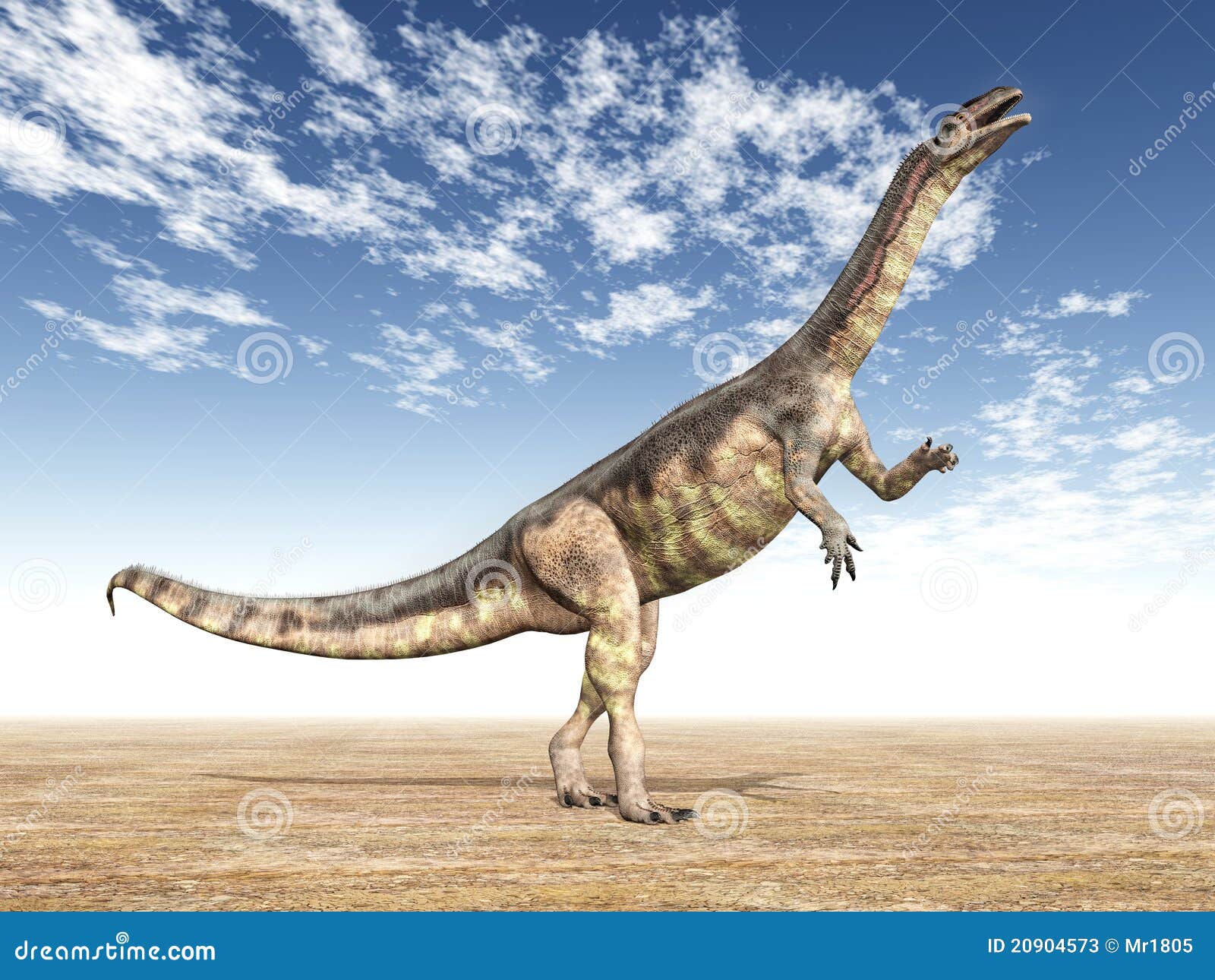 Dinosaur Plateosaurus stock illustration. Illustration of dangerous ...