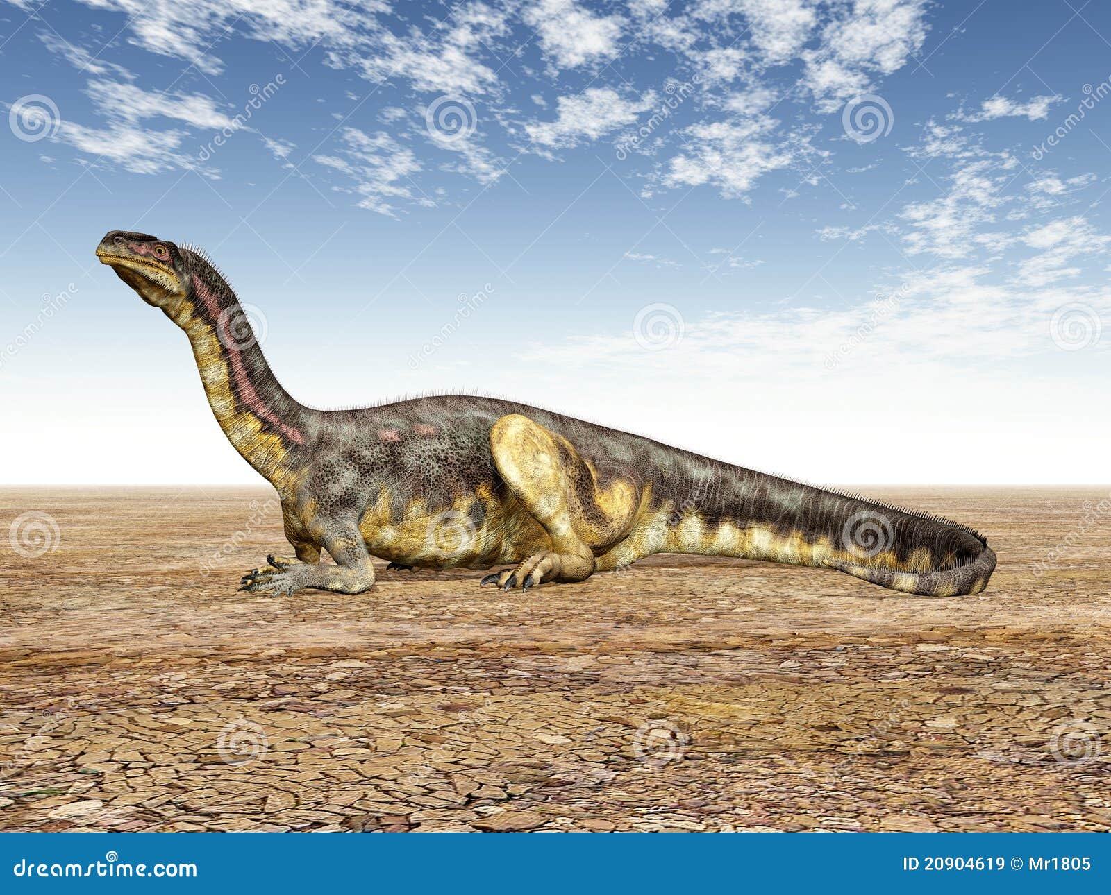 Dinosaur Plateosaurus stock illustration. Illustration of wilderness ...