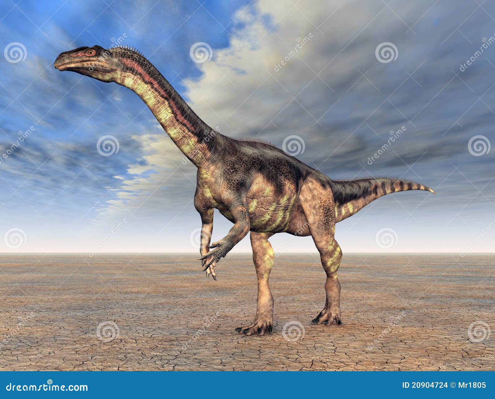 Dinosaur Plateosaurus stock illustration. Illustration of digital ...