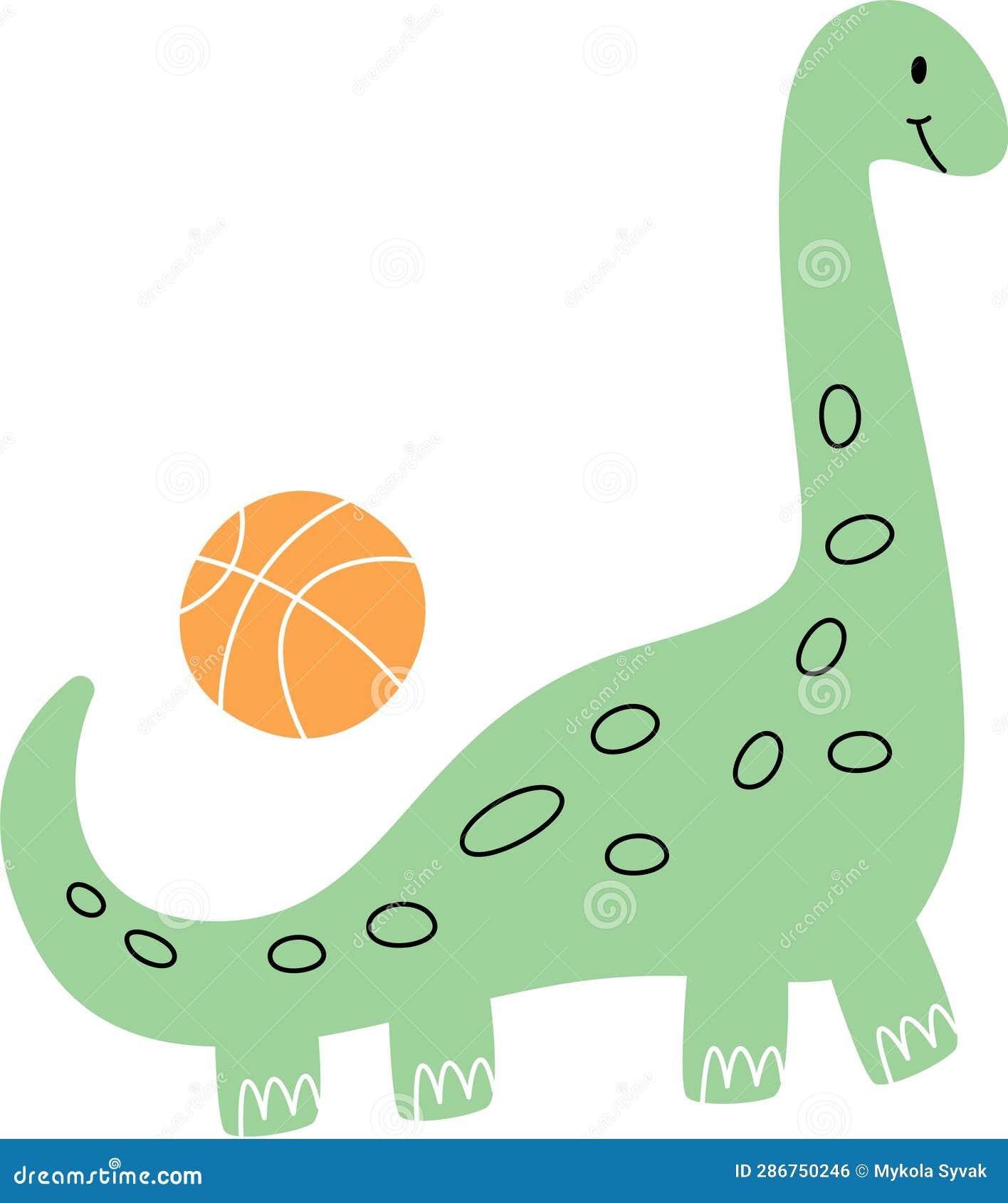 Dinosaur Playing Basketball Stock Vector - Illustration of play, sport ...