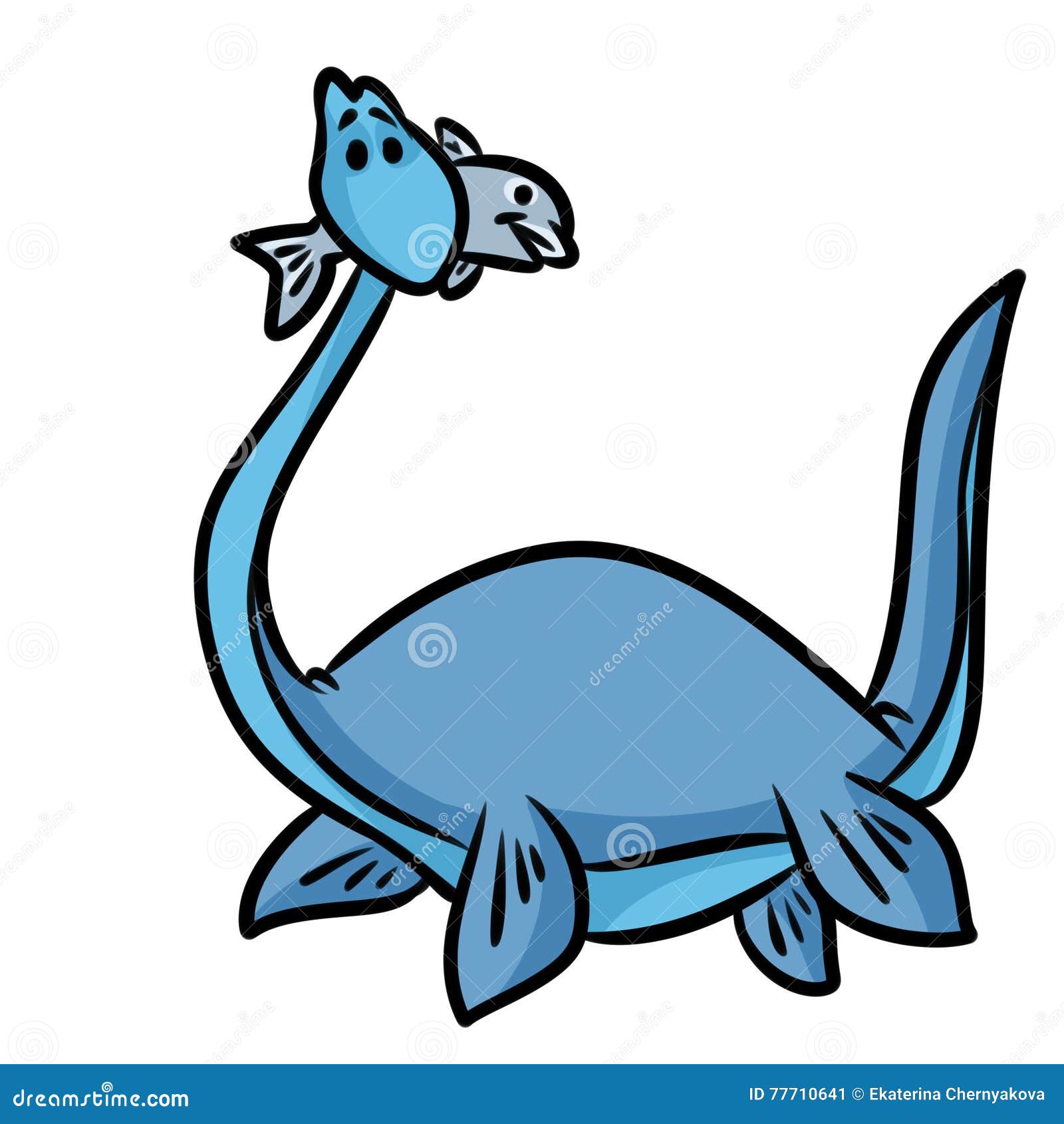 Dinosaur Plesiosaur Cartoon Stock Illustration - Illustration of ...