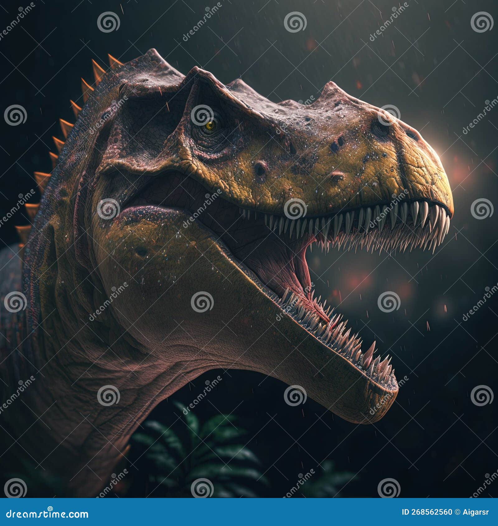 Dinosaur Portrait Created with Generative AI Technology Stock ...