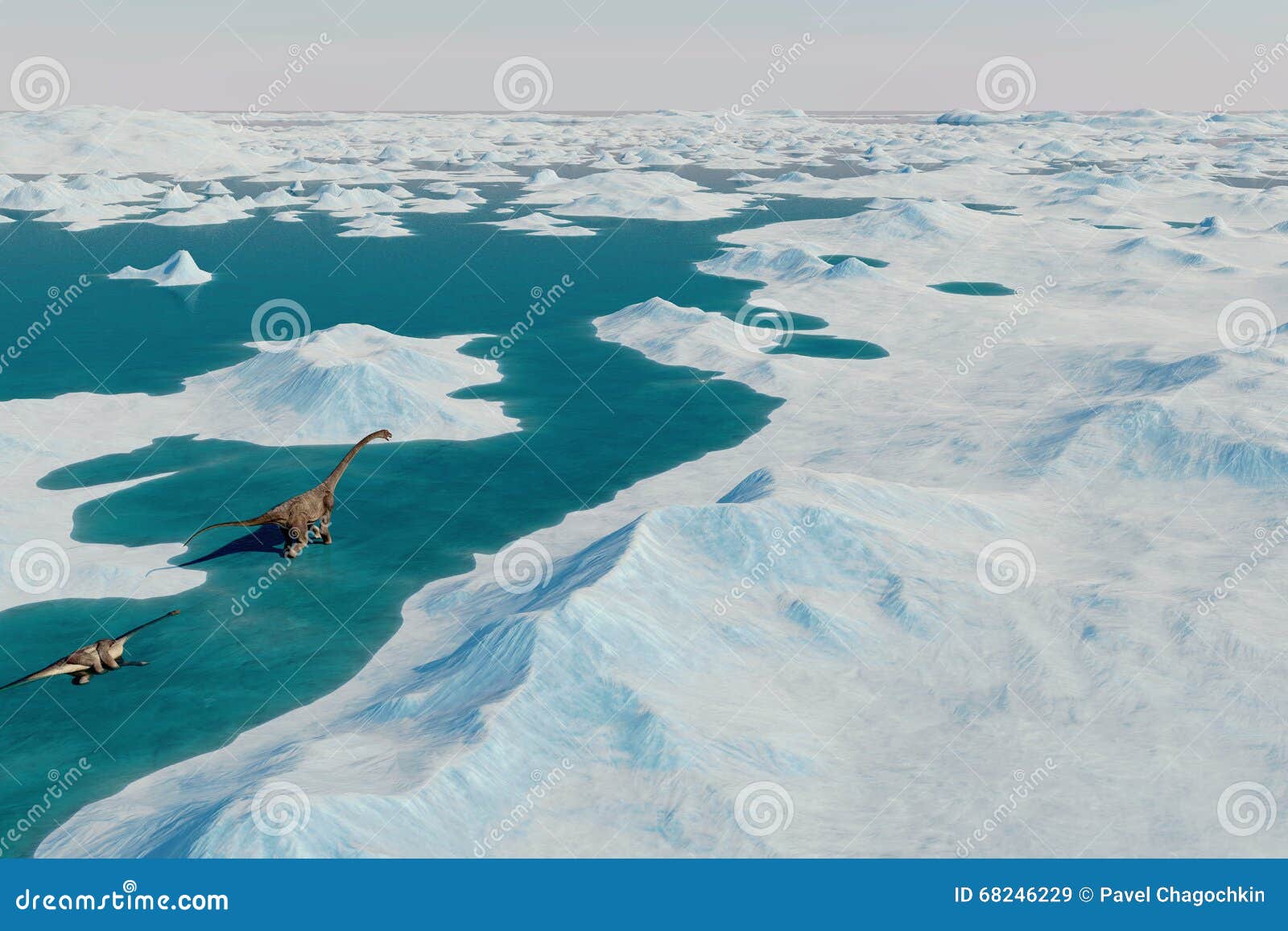 Dinosaur In The Snow The Sauropod Was A Mighty Big Critter, Bigger Than ...