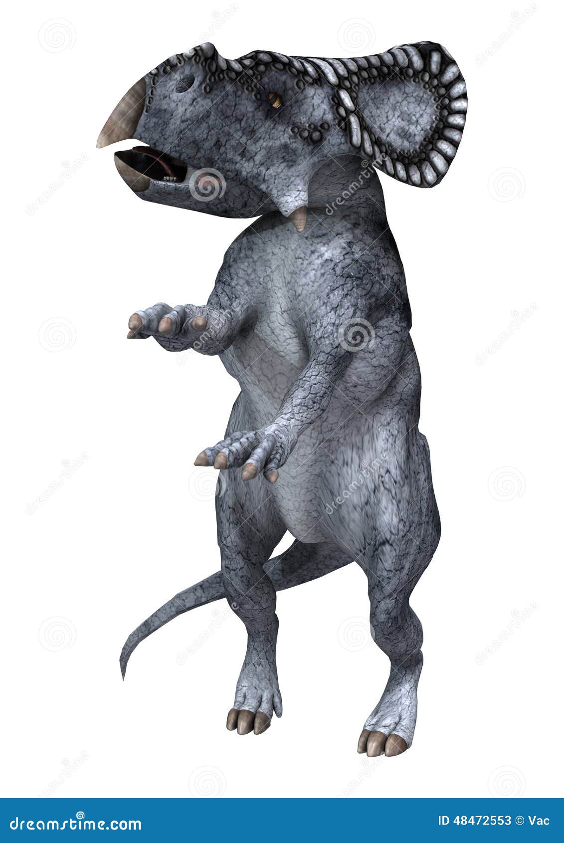 Dinosaur Protoceratops stock illustration. Illustration of paleontology ...