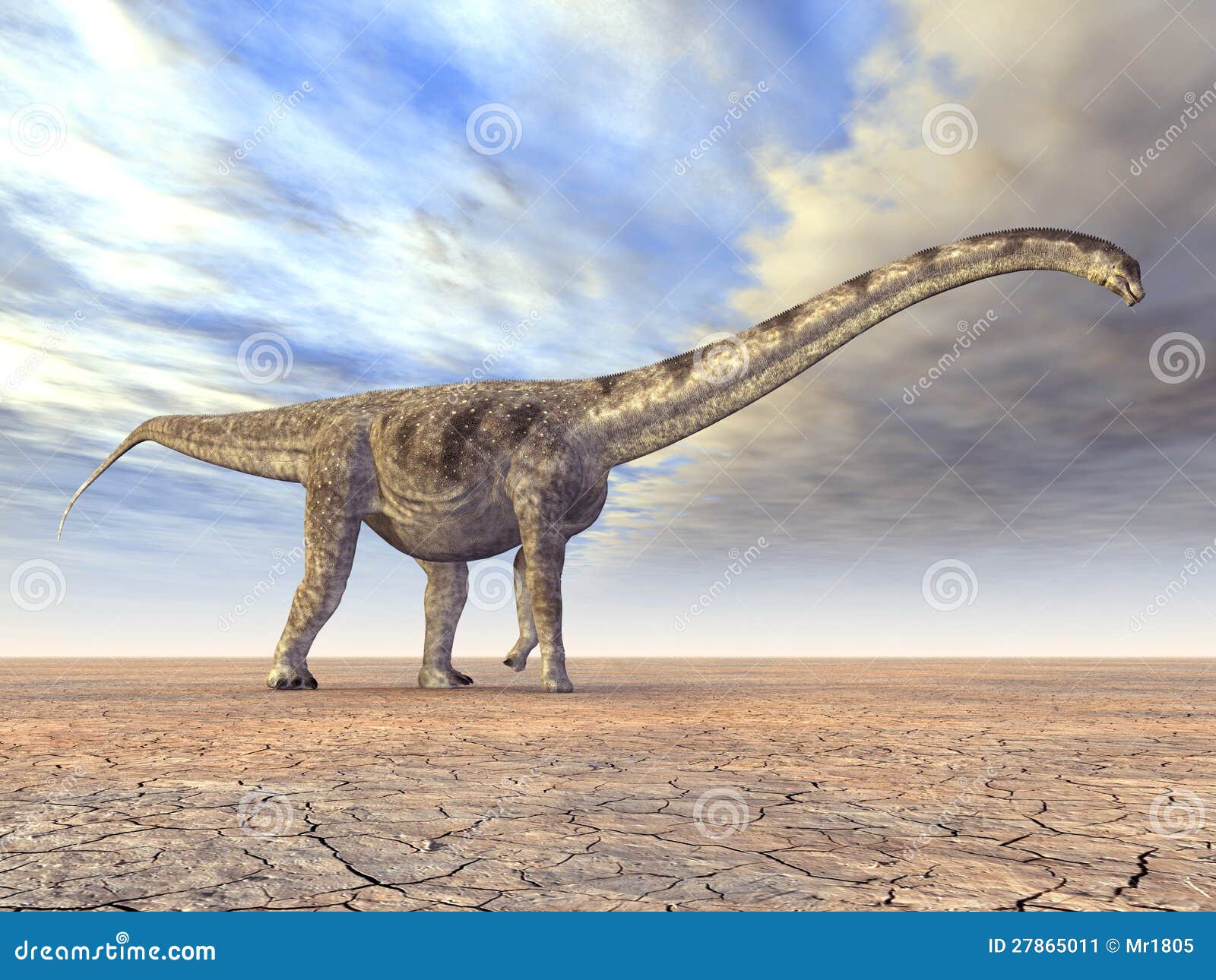 Dinosaur Puertasaurus stock illustration. Illustration of paleontology ...