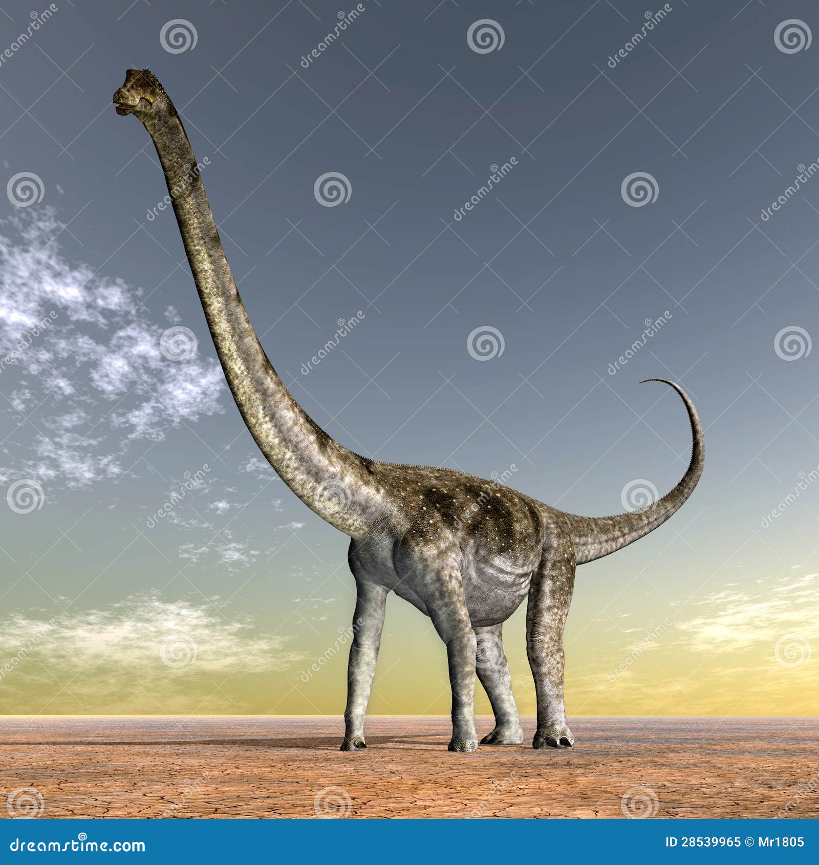 Dinosaur Puertasaurus stock illustration. Illustration of huge - 28539965