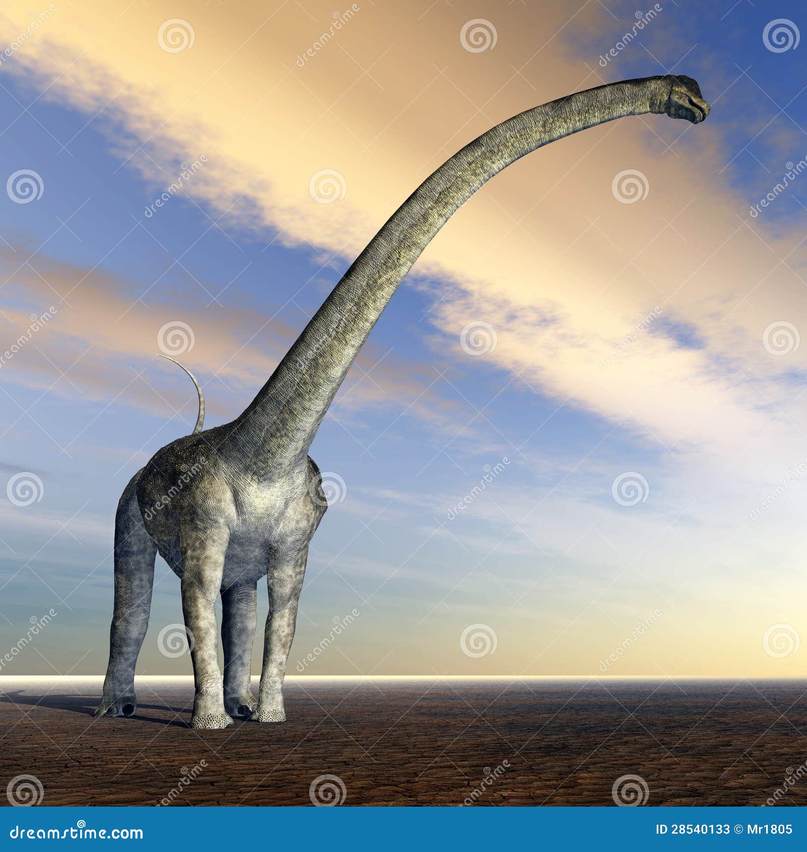 Dinosaur Puertasaurus stock illustration. Illustration of monster ...