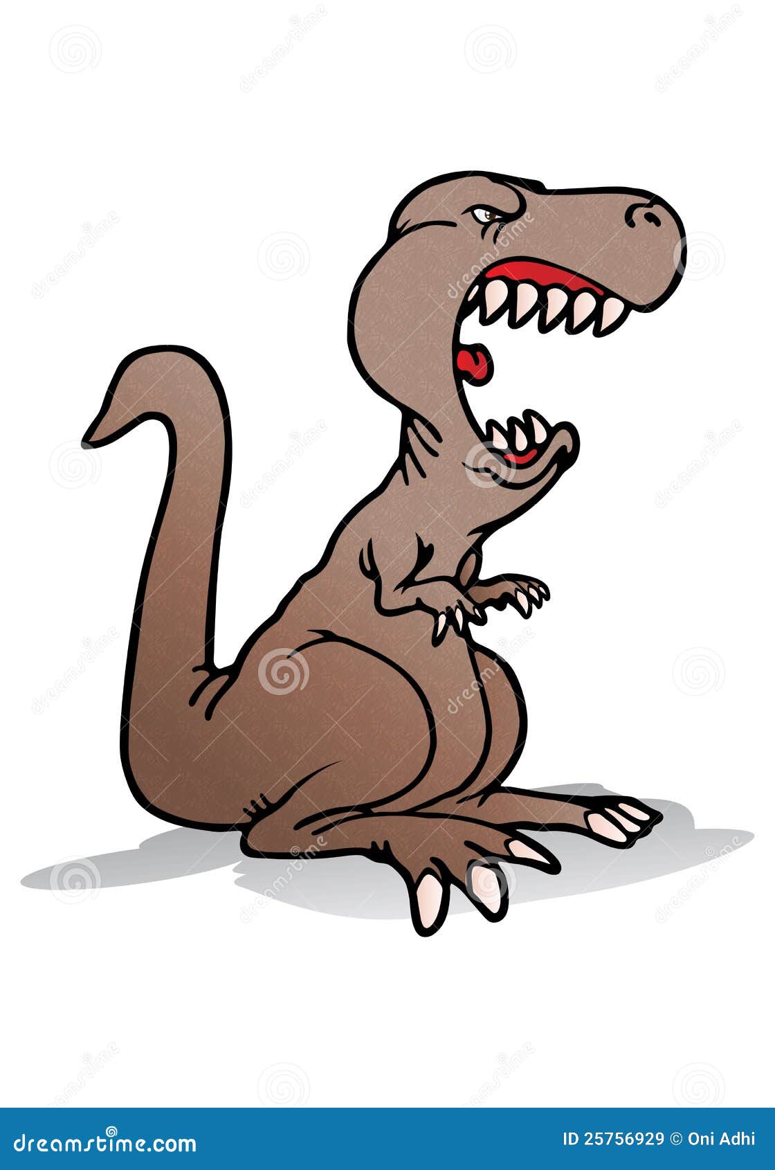 Dinosaur roaring stock illustration. Illustration of large - 25756929