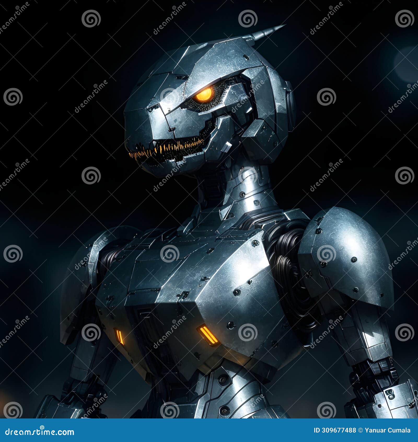 The Furious Robotic Dinosaur Stock Photo | CartoonDealer.com #309677532