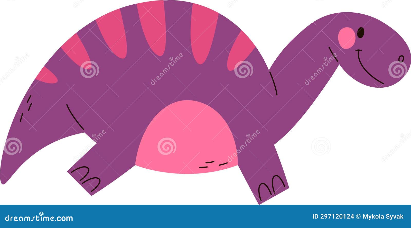 Dinosaur Running Cartoon stock illustration. Illustration of wild ...