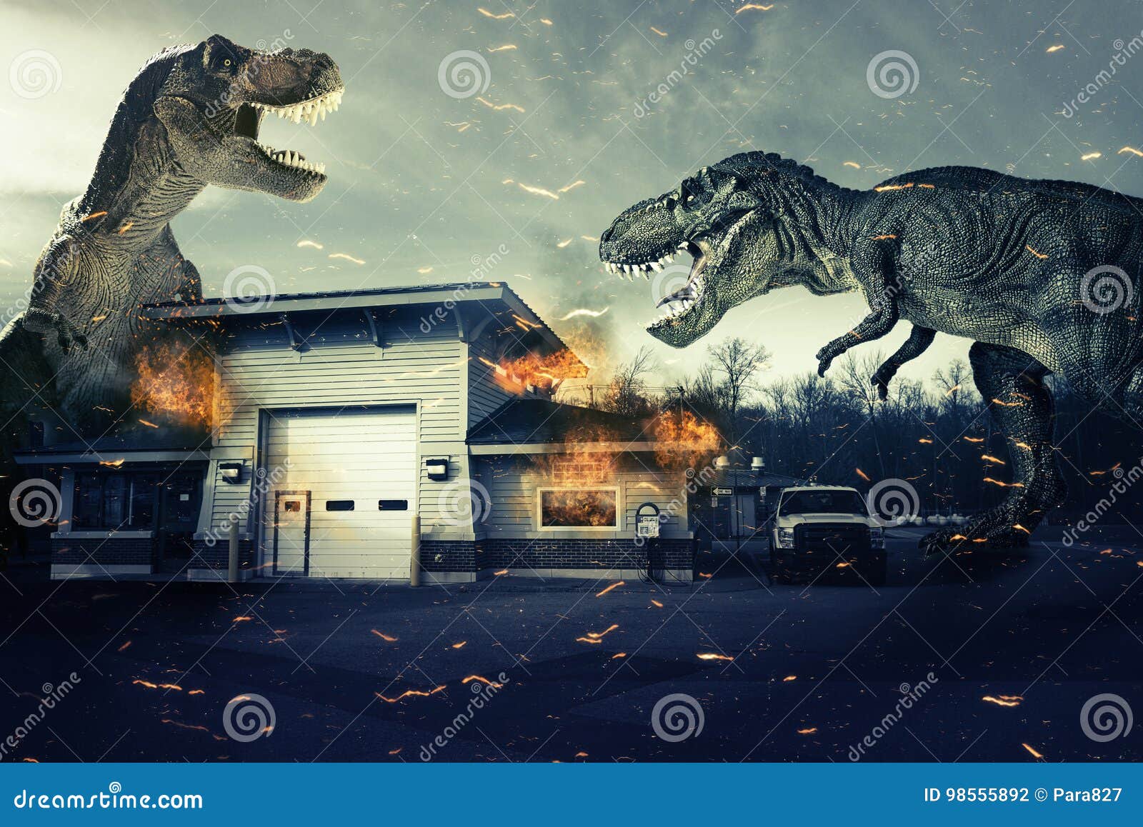 Dinosaur stock photo. Image of calm, green, fight, blue - 98555892