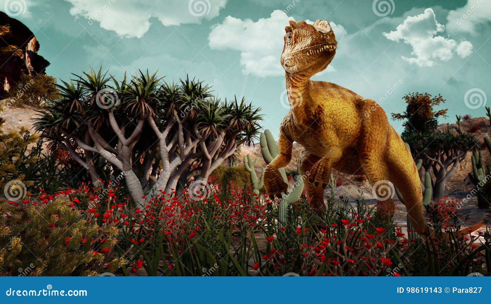Dinosaur stock illustration. Illustration of closeup - 98619143