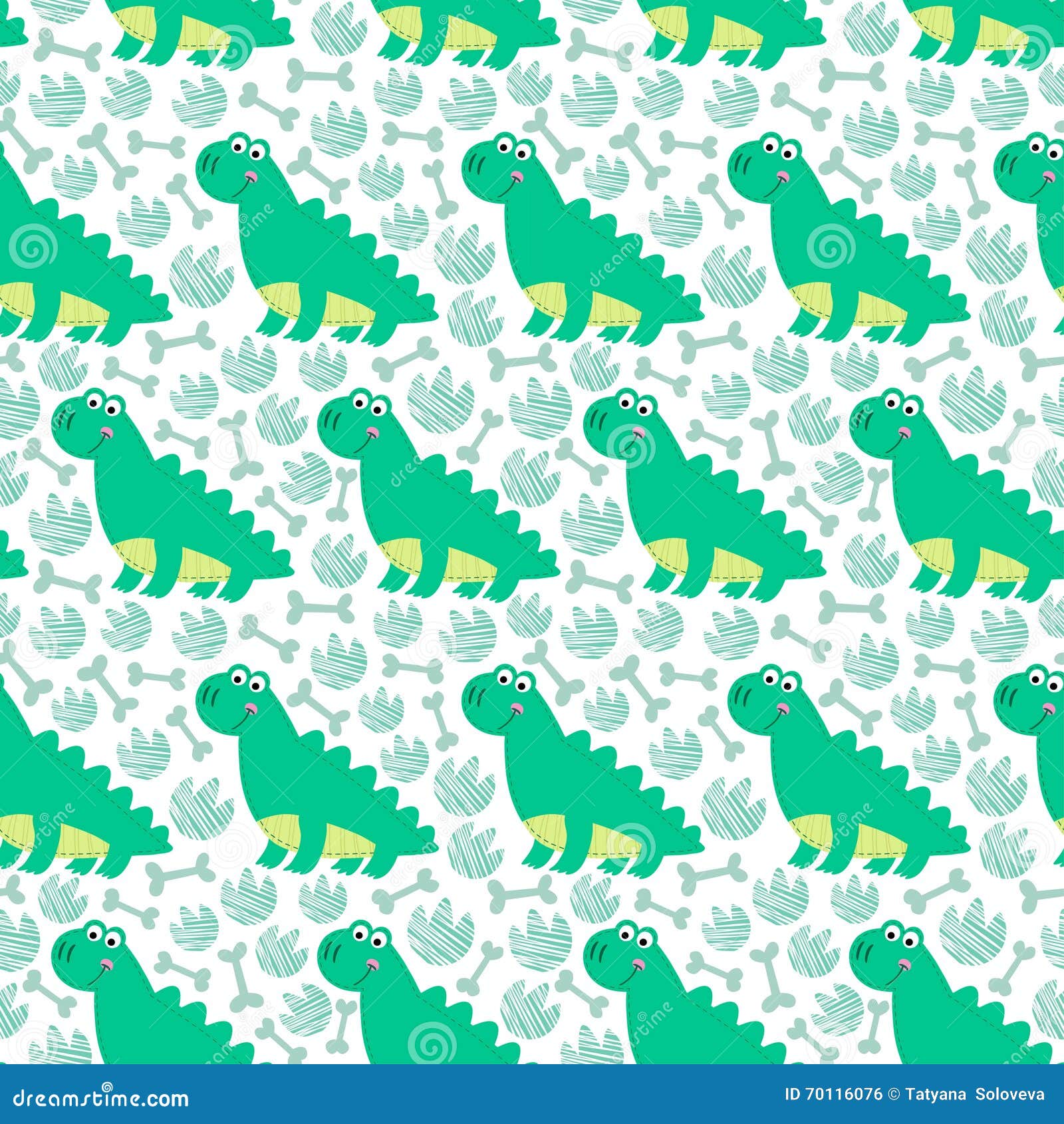 Dinosaur seamless pattern. stock illustration. Illustration of striped ...