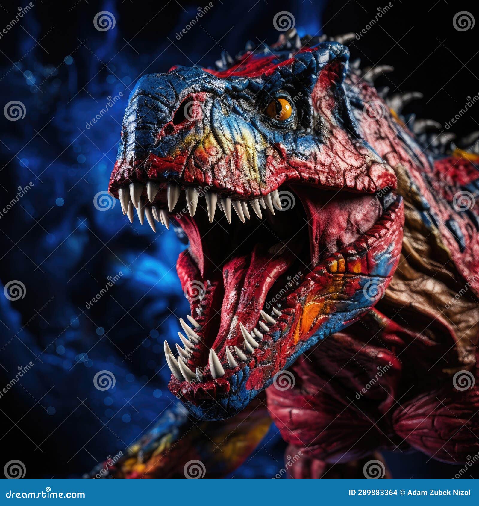 A Dinosaur with Sharp Teeth Stock Illustration - Illustration of teeth ...