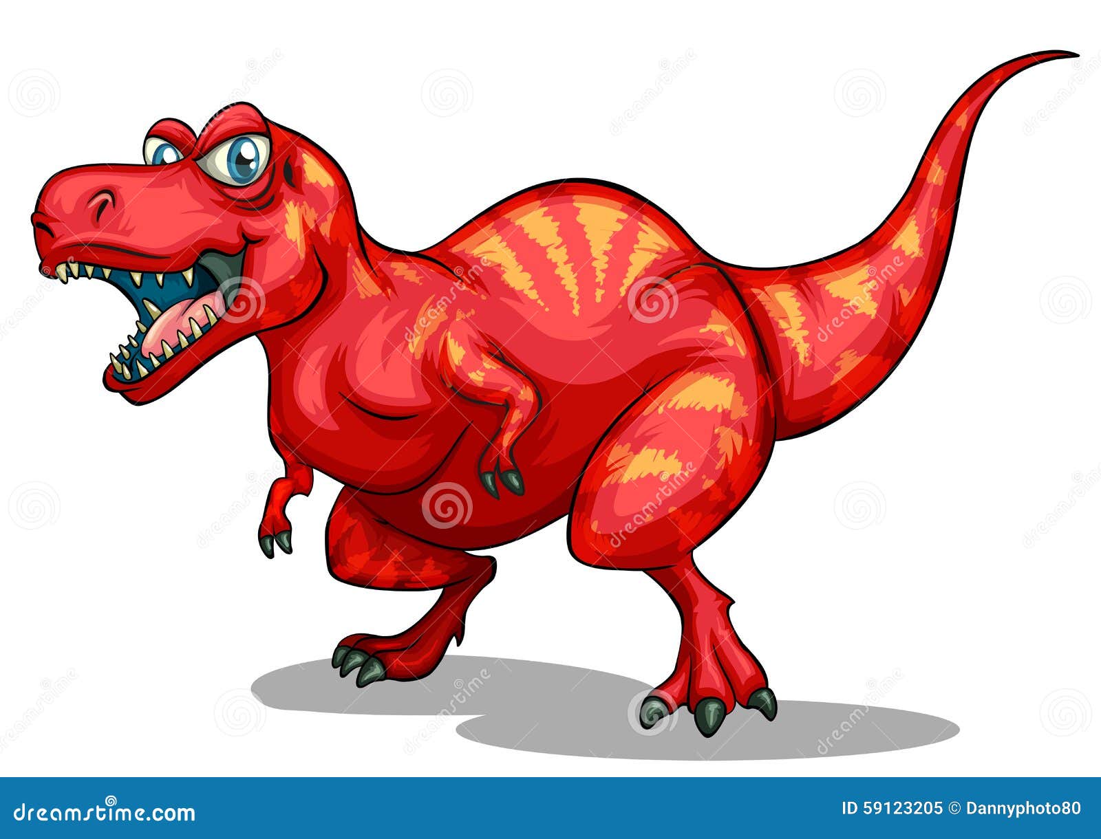 Dinosaur with sharp teeth stock vector. Illustration of background ...