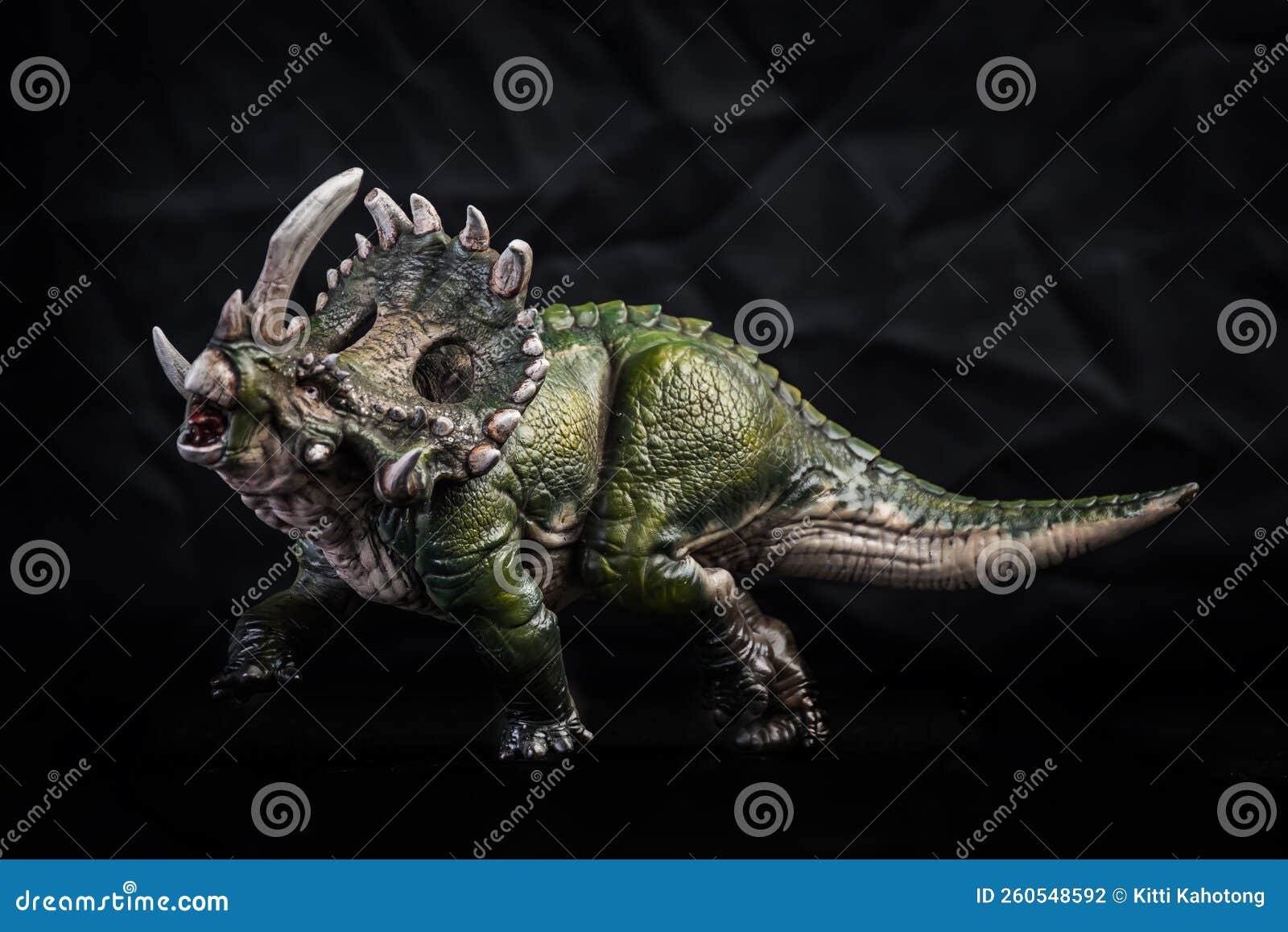 Dinosaur , Sinoceratops in the Dark Stock Photo - Image of extinct ...