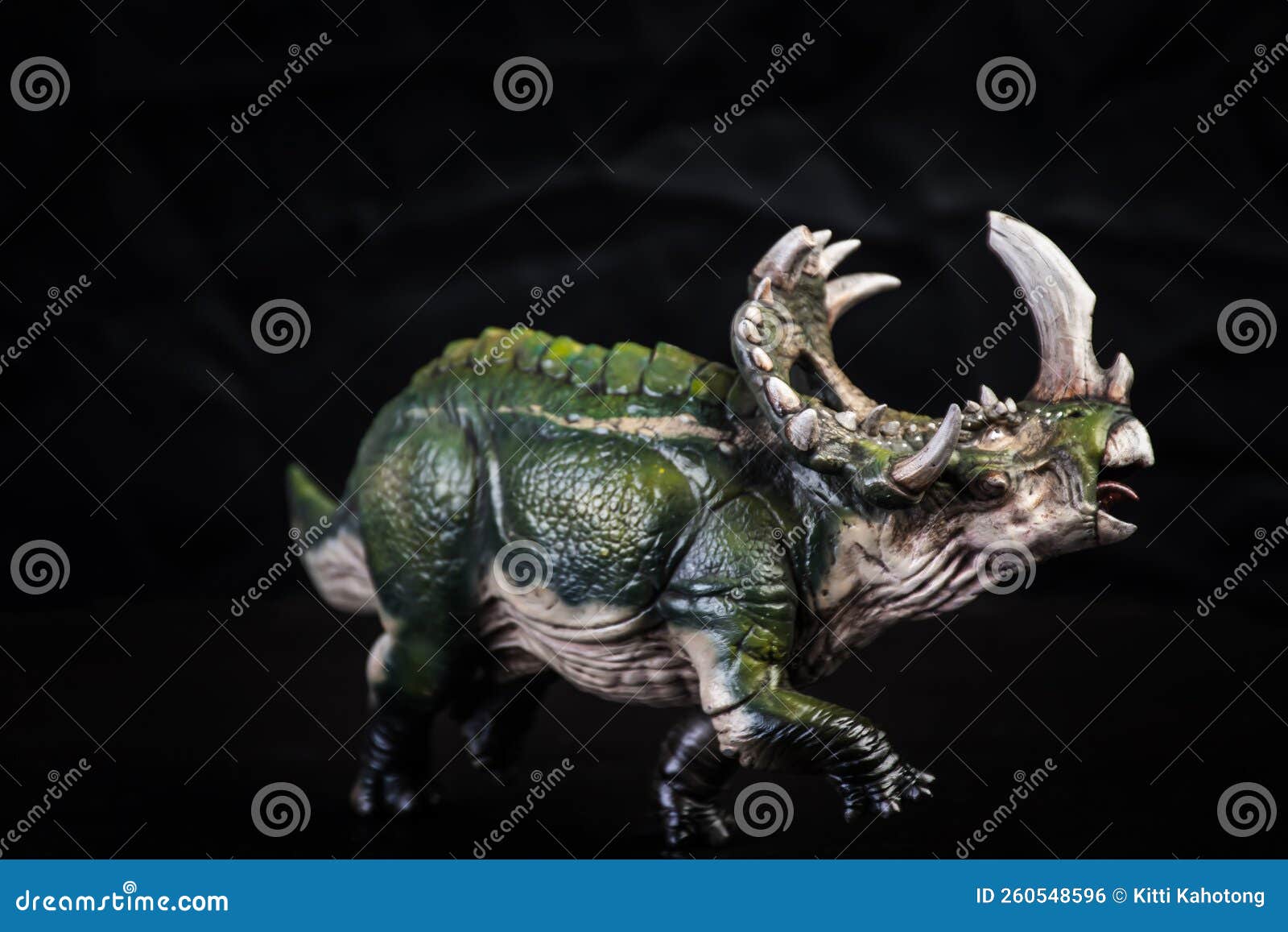 Dinosaur , Sinoceratops in the Dark Stock Photo - Image of extinct ...