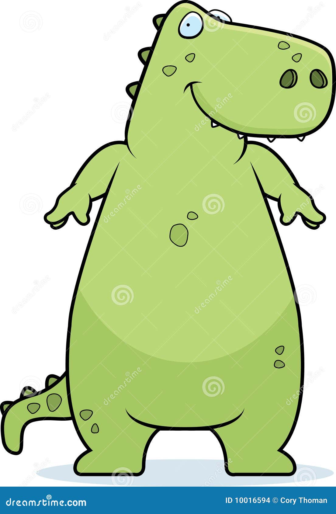 Dinosaur Smiling stock vector. Illustration of green - 10016594