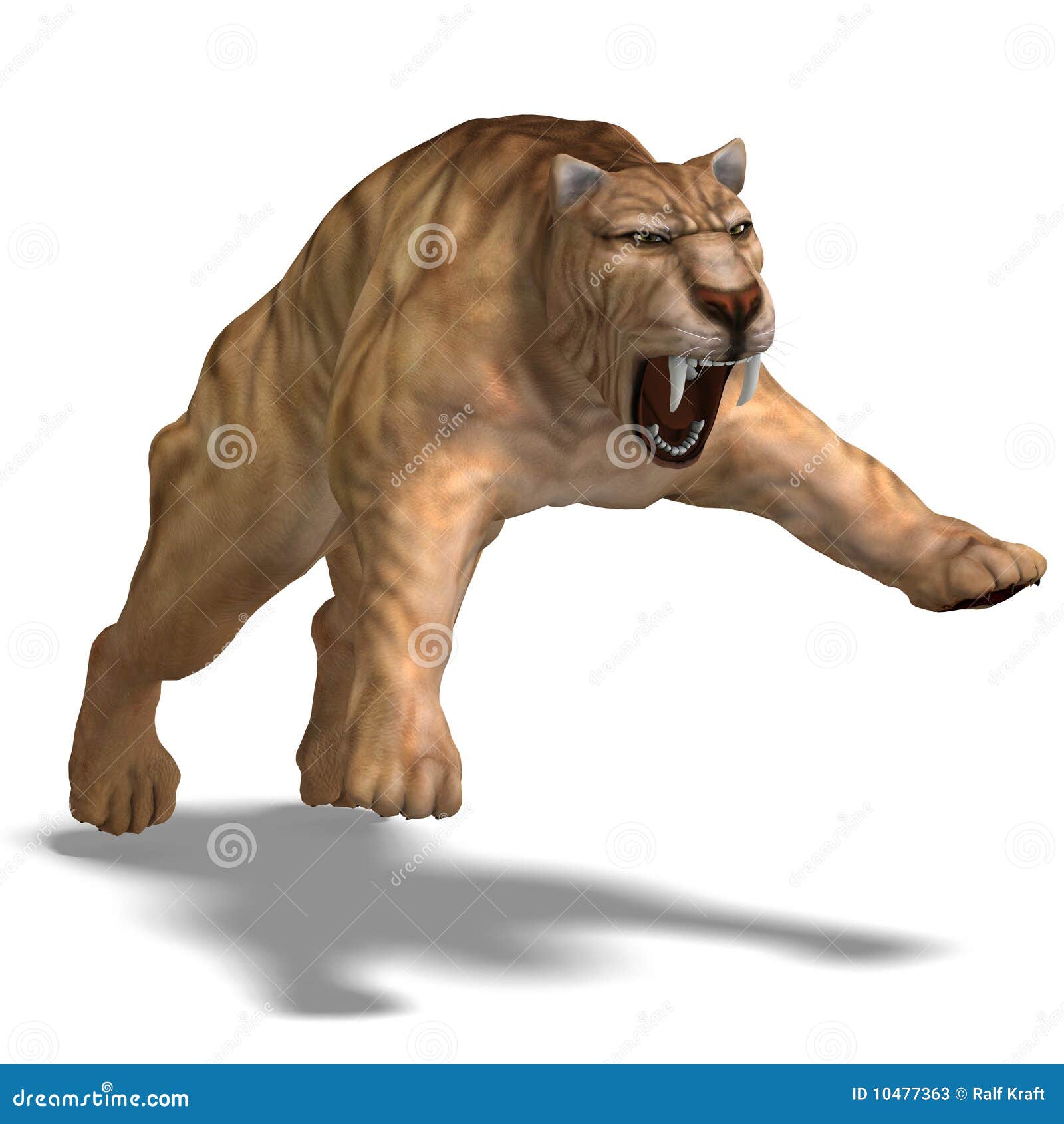 Dinosaur Smilodon Stock Image | CartoonDealer.com #10477363