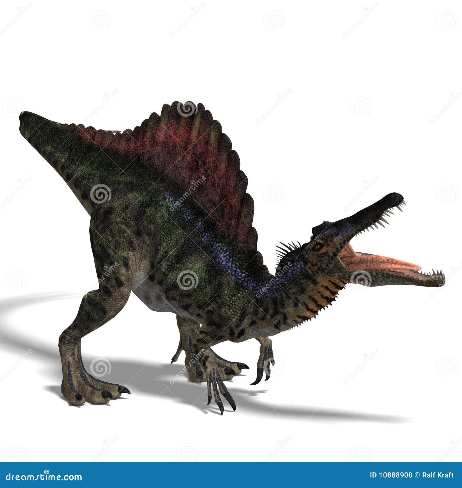 Dinosaur Spinosaurus stock illustration. Illustration of jurassic ...