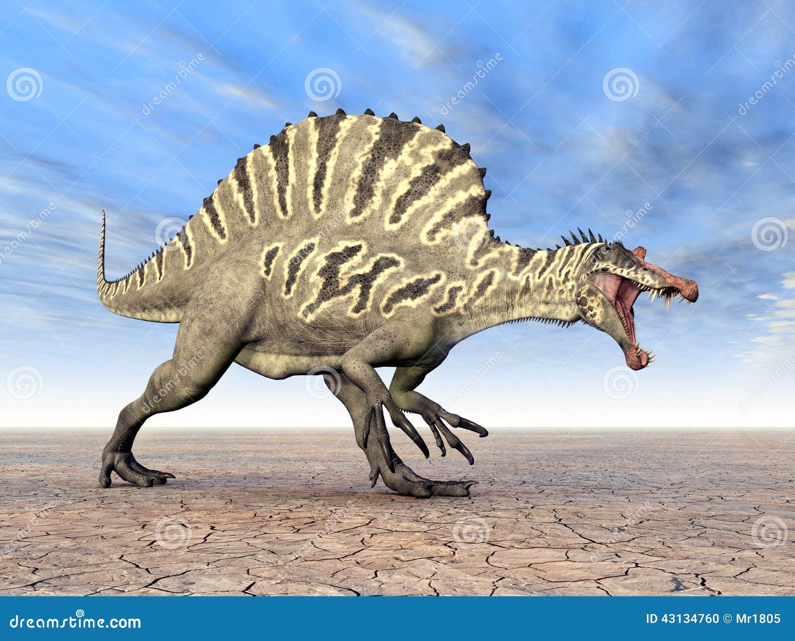 Dinosaur Spinosaurus stock illustration. Illustration of predator ...