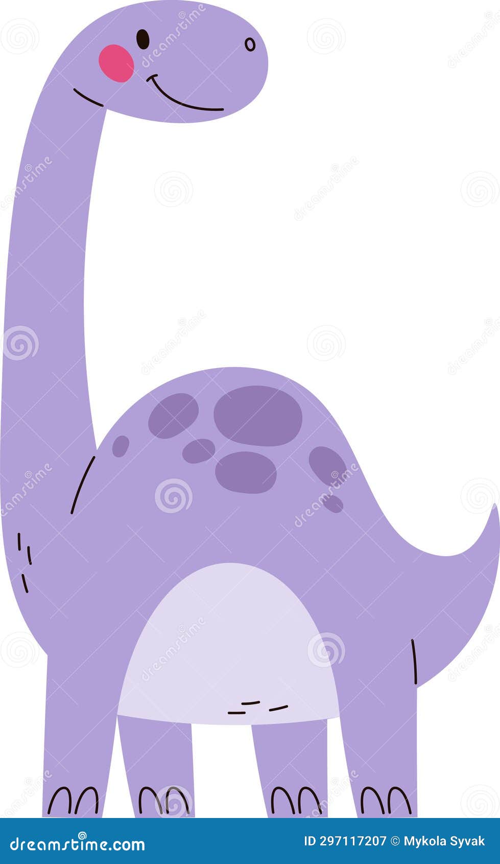 Dinosaur Standing Cartoon stock vector. Illustration of animal - 297117207