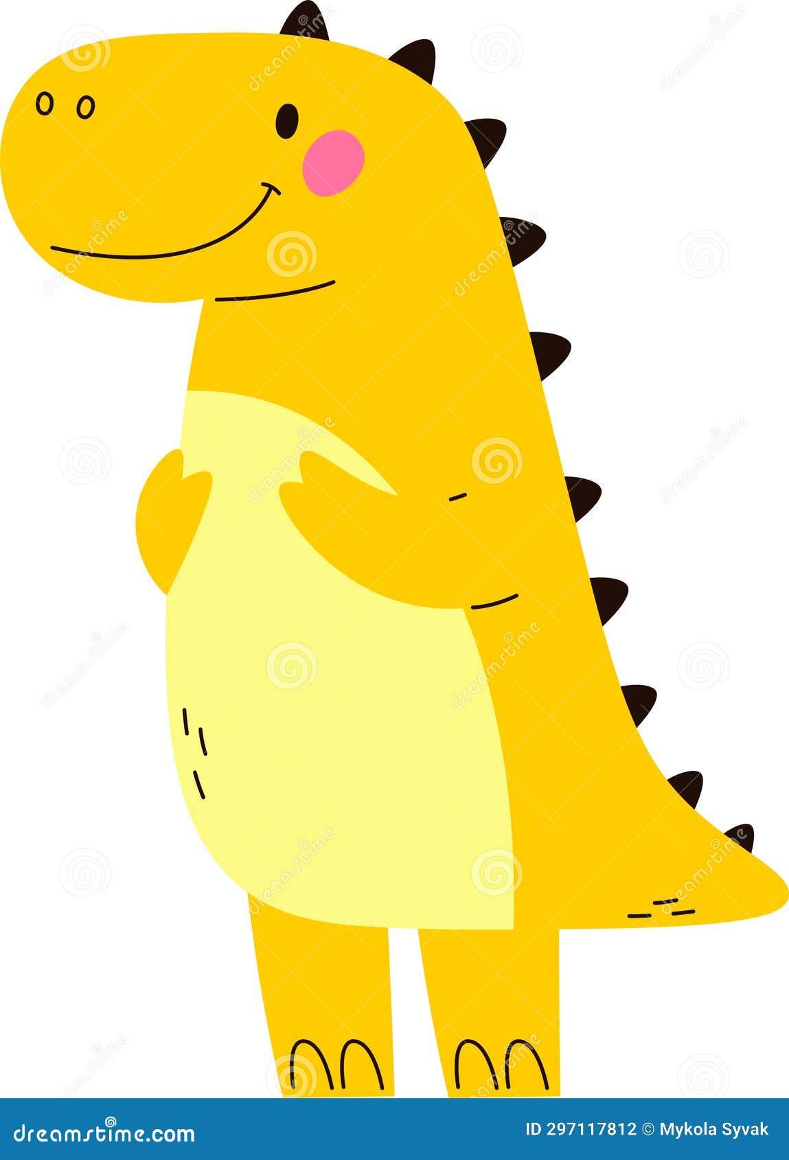 Dinosaur Standing Cartoon stock vector. Illustration of baby - 297117812
