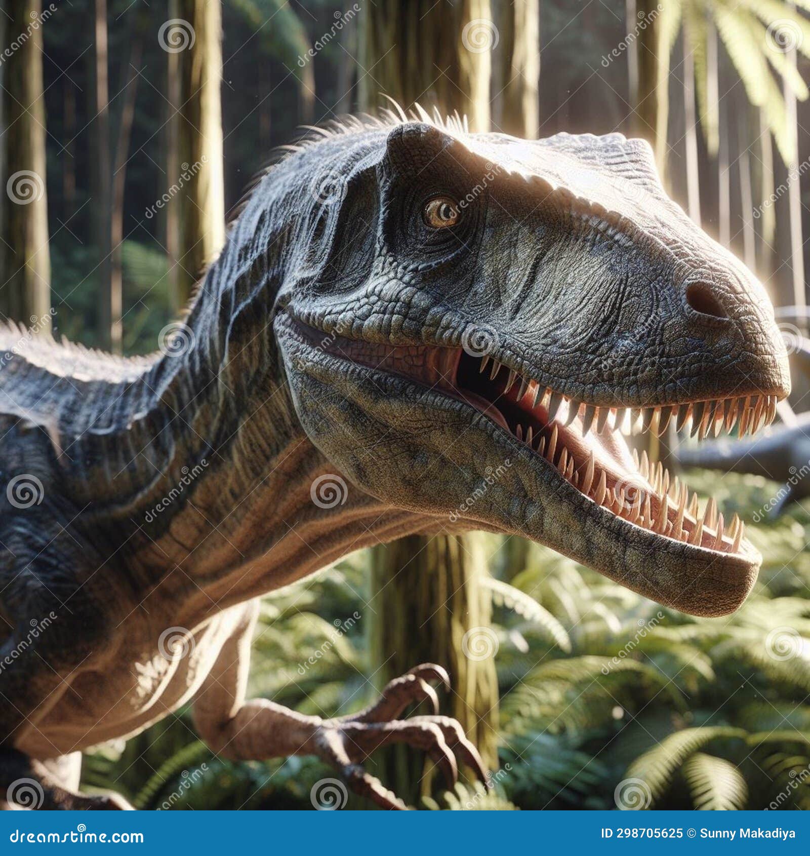 A dinosaur staring at you stock illustration. Illustration of mammal ...