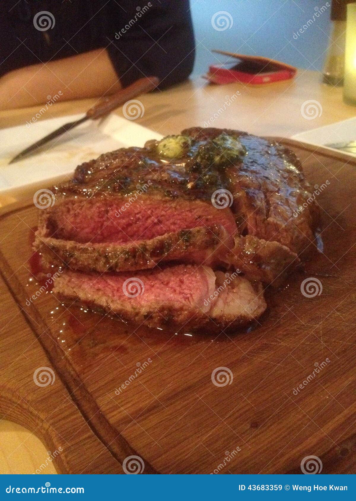 Dinosaur Steak stock image. Image of food, butter, cooked - 43683359