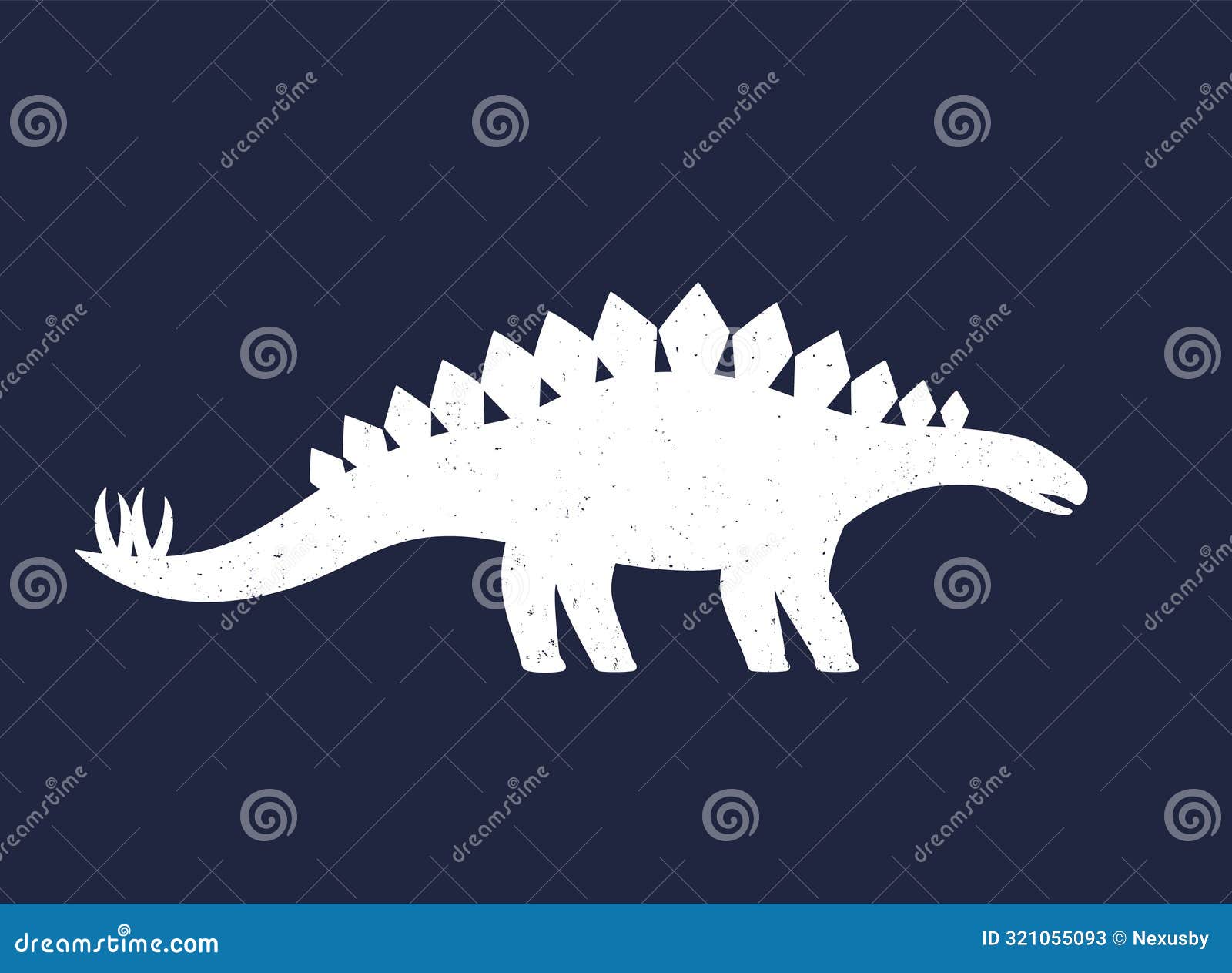 Dinosaur, Stegosaurus Vector Illustration Stock Illustration ...
