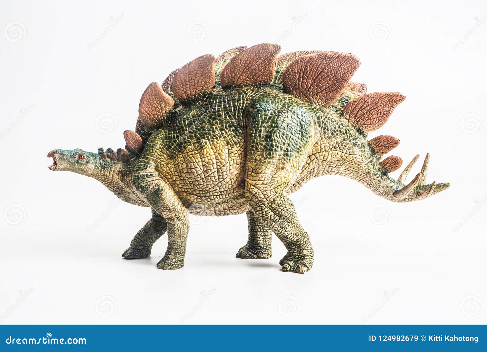 Stegosaurus, Full-size Model Of A Dinosaur In A Dinosaur Kids Park ...