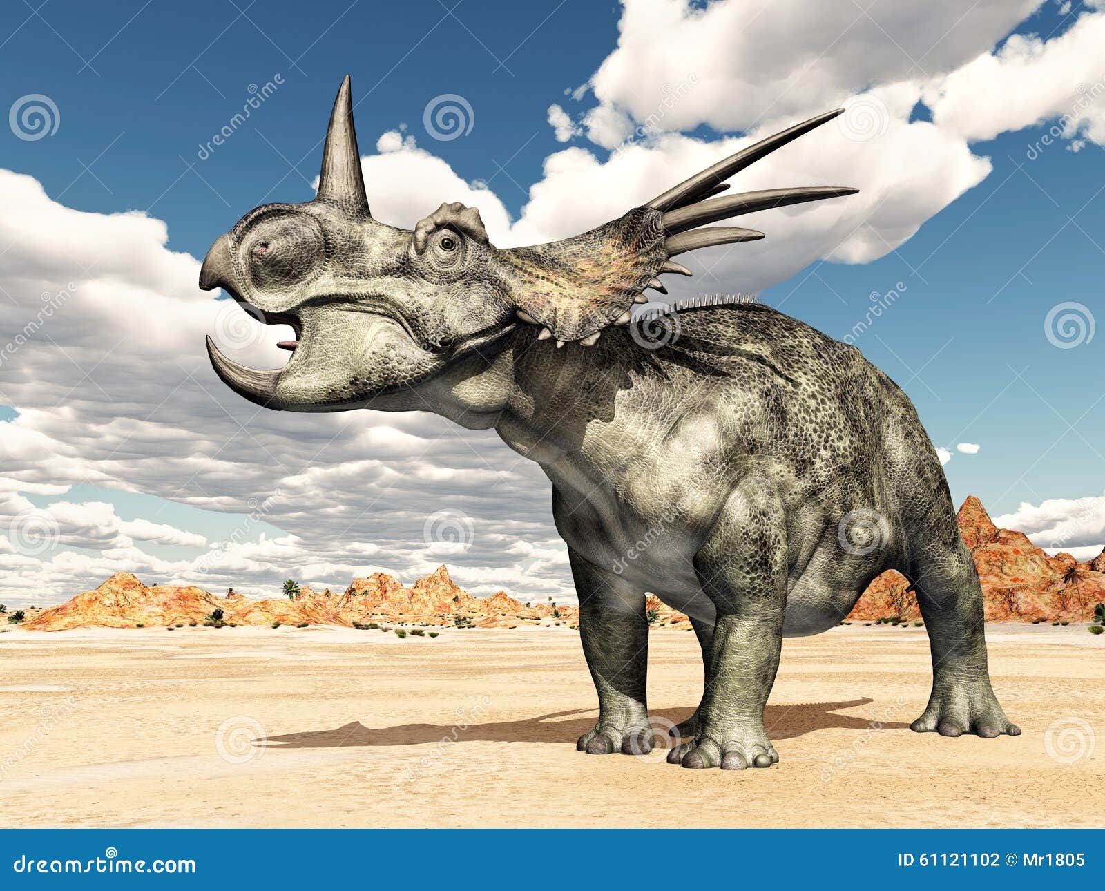 Dinosaur Styracosaurus stock illustration. Illustration of primeval ...