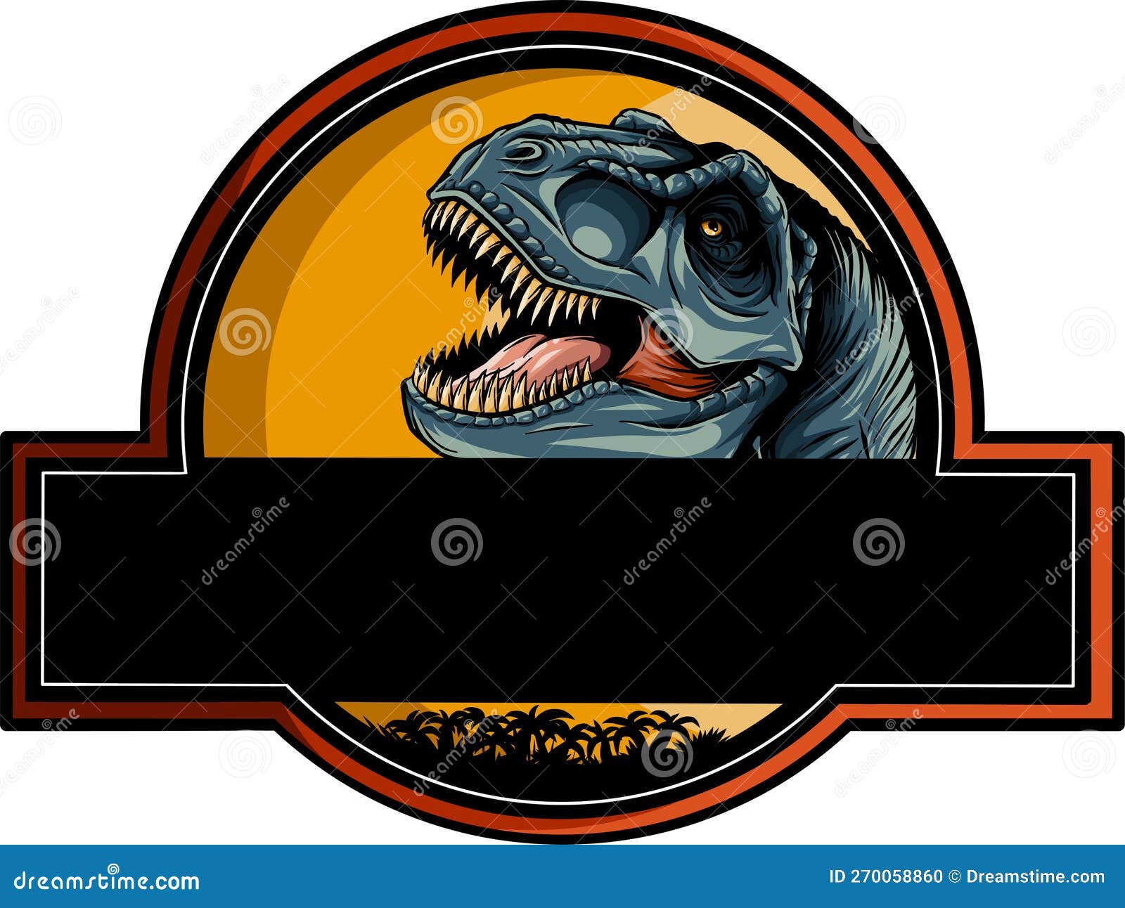Illustration Dinosaur T-Rex Dinosaur Vector Design Logo Stock Vector ...