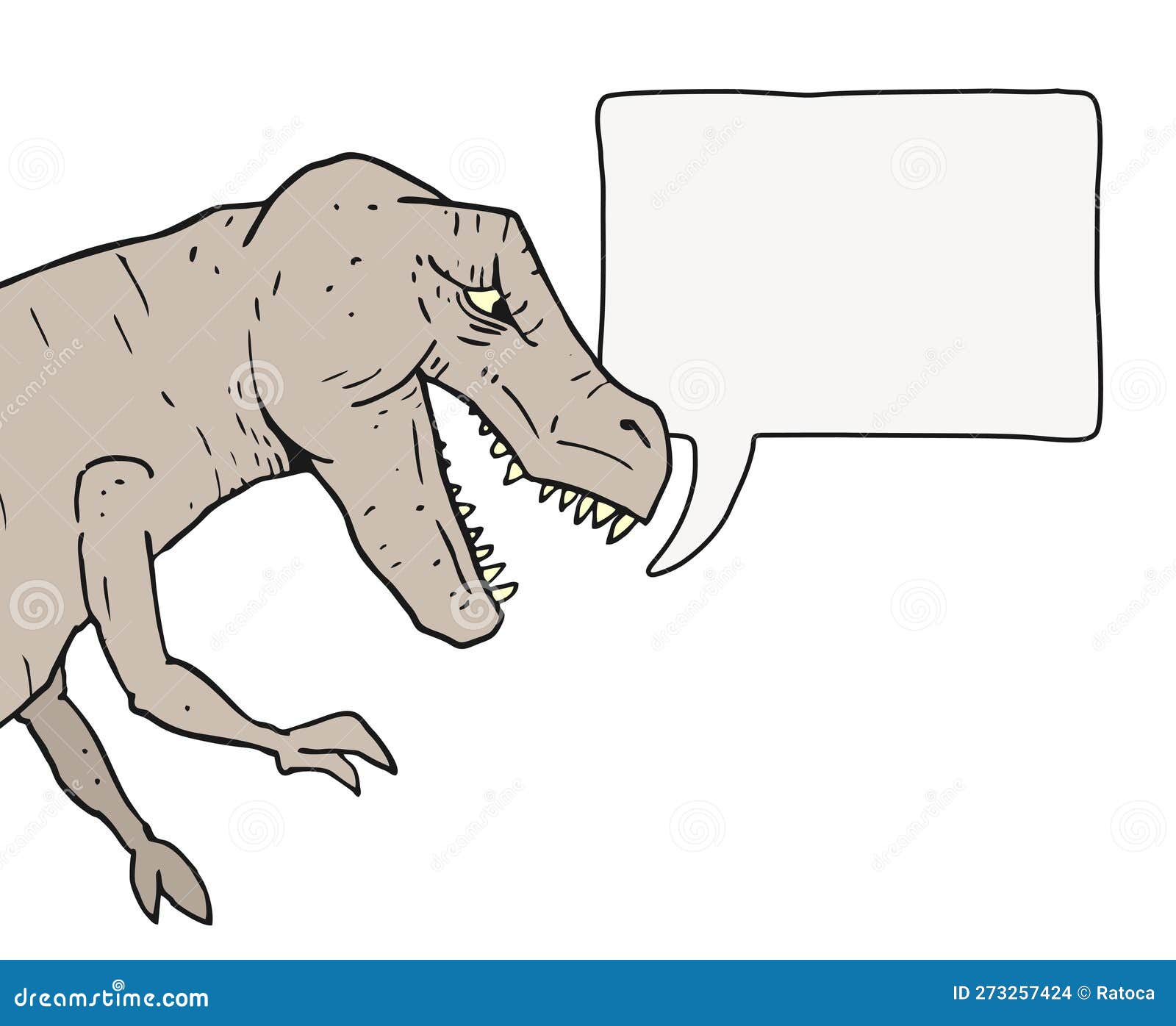 Dinosaur talking draw stock vector. Illustration of extinct - 273257424