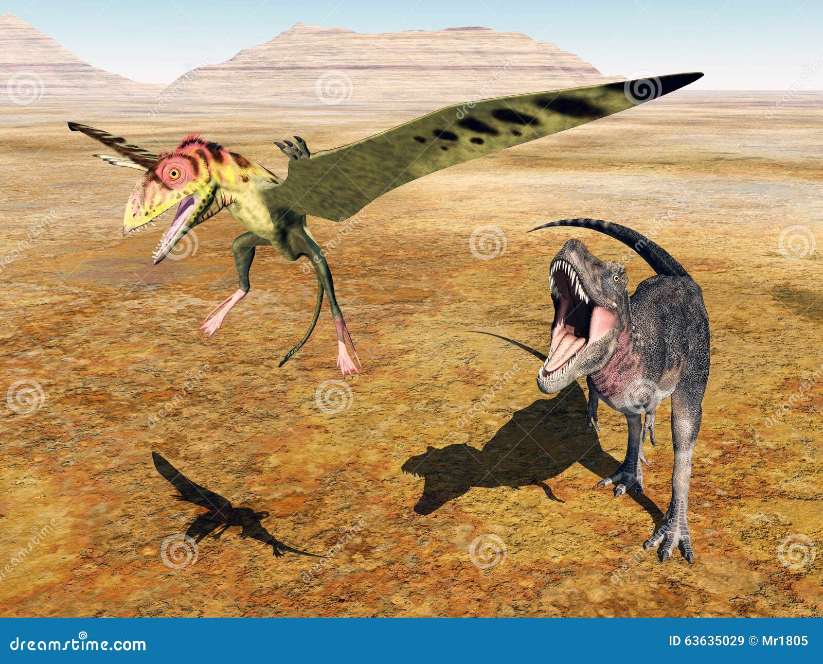 Dinosaur Attacks From The Forest Stock Illustration | CartoonDealer.com ...
