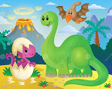 Dinosaur theme image 5 stock vector. Illustration of stylized - 55889081