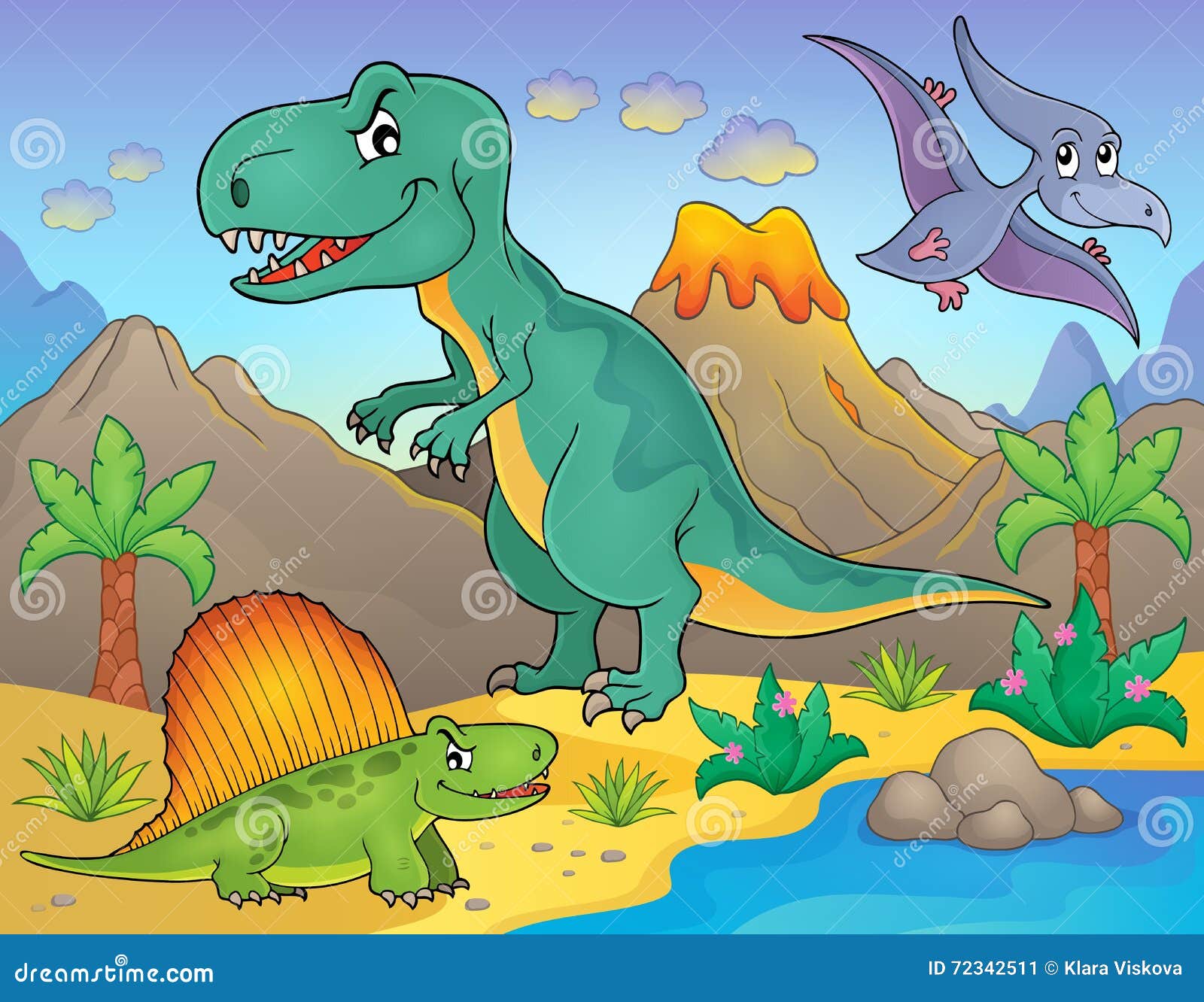 Dinosaur topic image 4 stock vector. Illustration of prehistorical ...