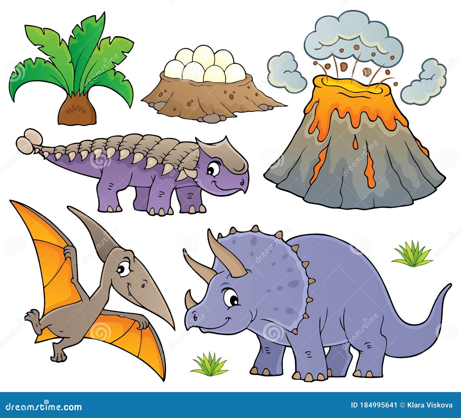Dinosaur topic set 9 stock vector. Illustration of eggs - 184995641 Dinosaur topic set 9 stock vector. Illustration of eggs - 184995641