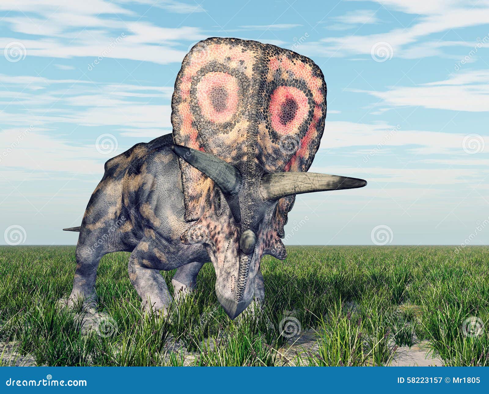 Dinosaur Torosaurus Royalty-Free Cartoon | CartoonDealer.com #58506482