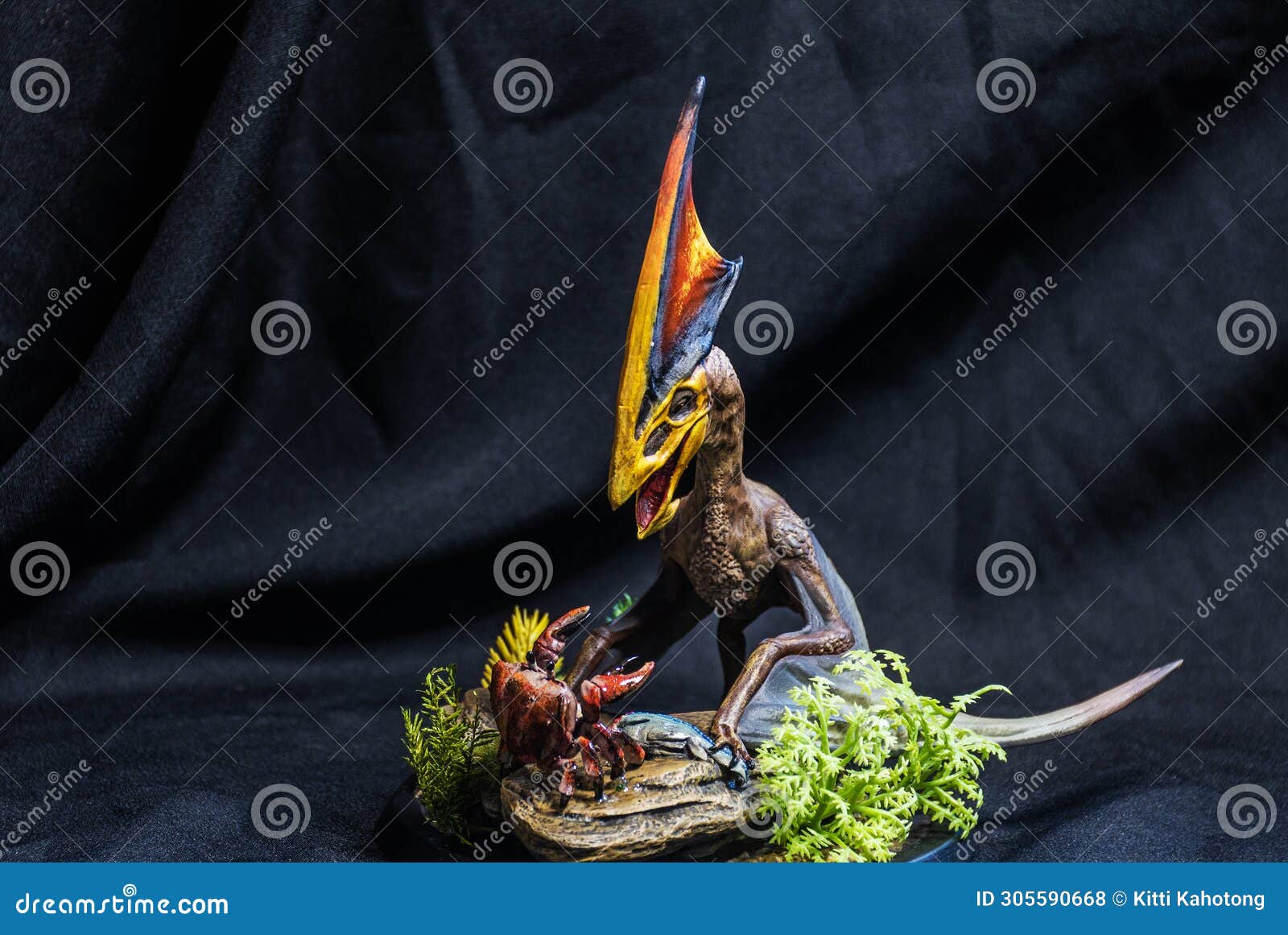 Dinosaur , Tupandactylus in the Dark Stock Photo - Image of creature ...